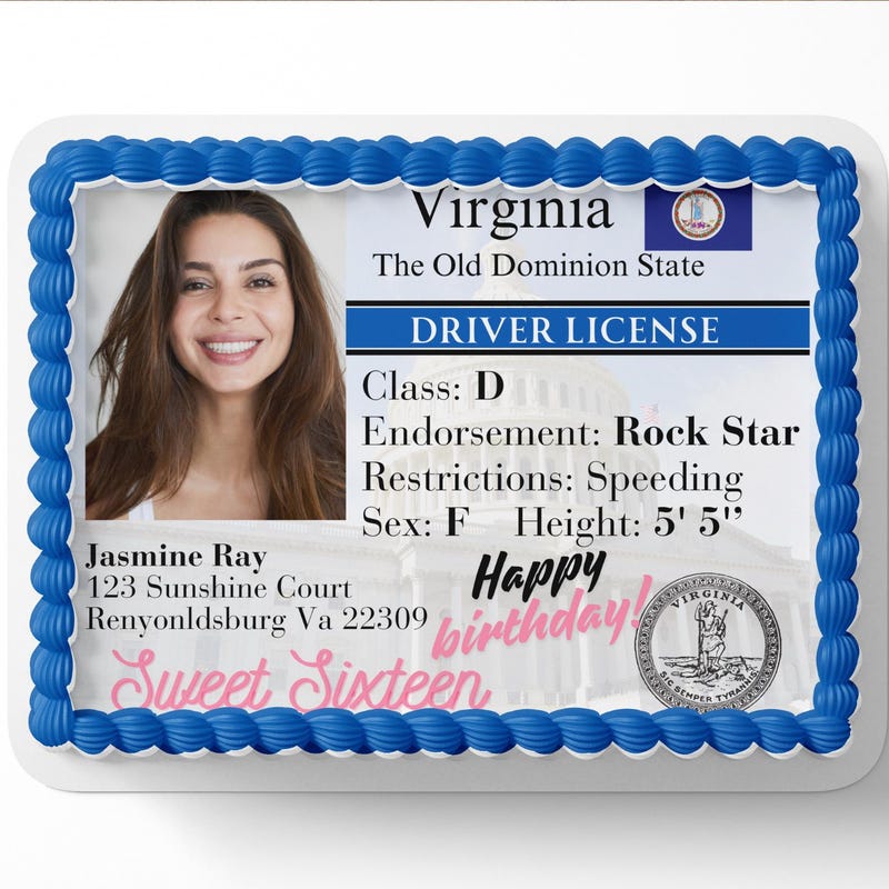 Drivers License Cake - Etsy