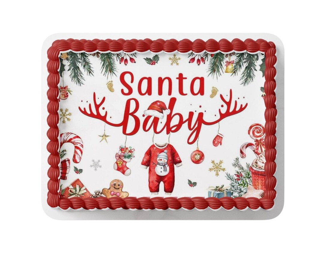 Baby Baby / Christmas Cake Topper / Christmas / Cake Topper / Edible ...