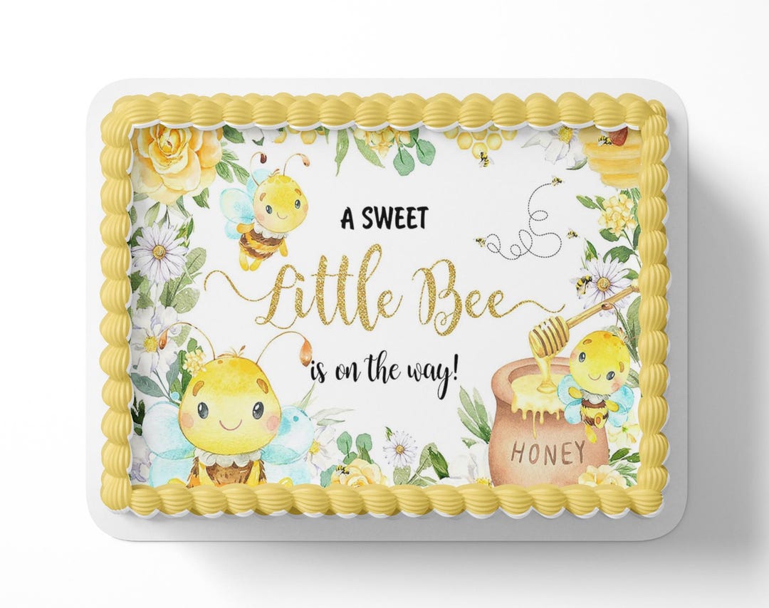 BEE CAKE TOPPER / Bee Baby Shower / Bee Cake / Bee Baby Shower Cake ...