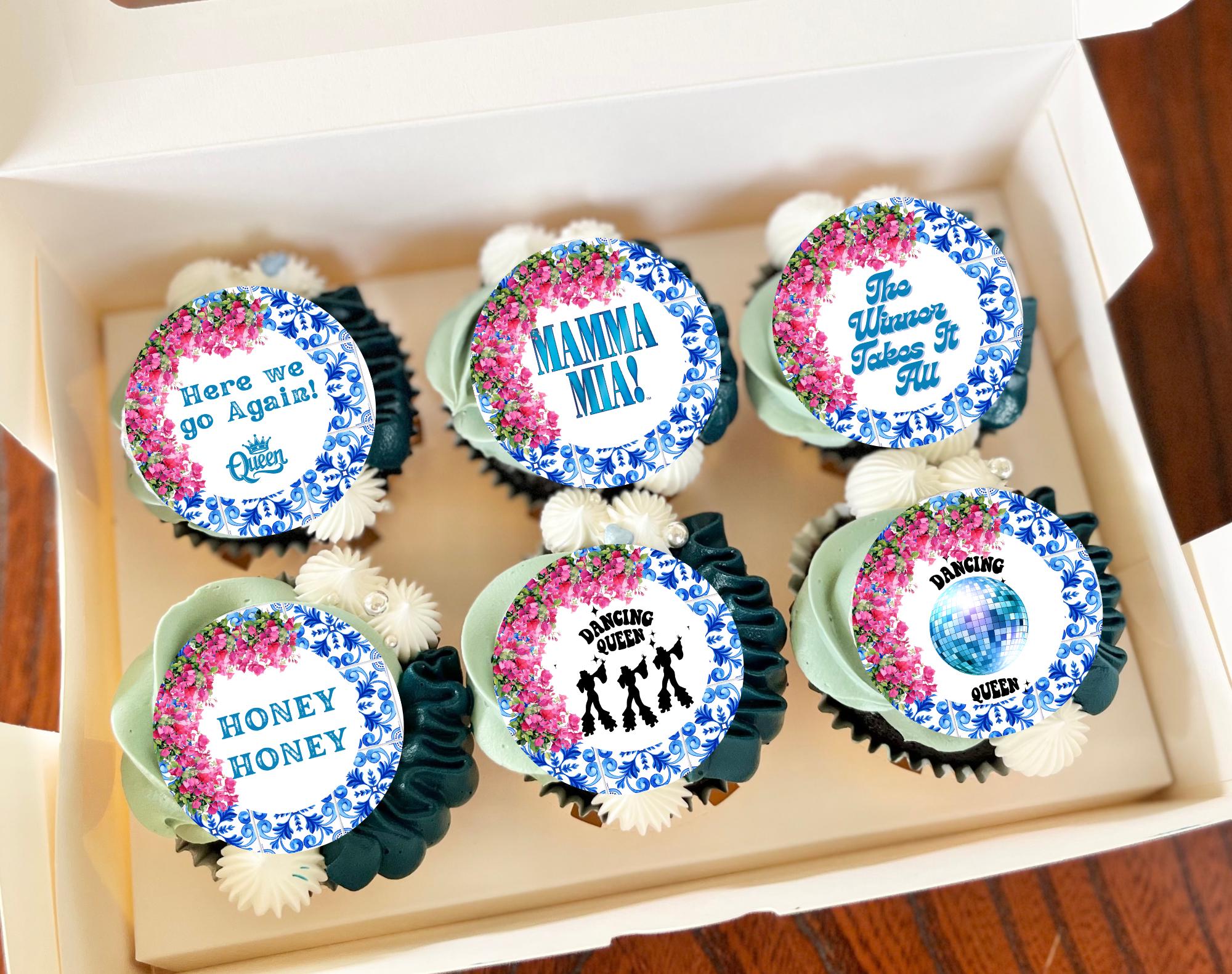 Mamma Mia-inspired Cupcake Toppers Dancing Queen Cake Sheets ...