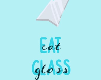 Eat Glass Lick Rust PHYSICAL Art Print Schitt's Creek - Etsy