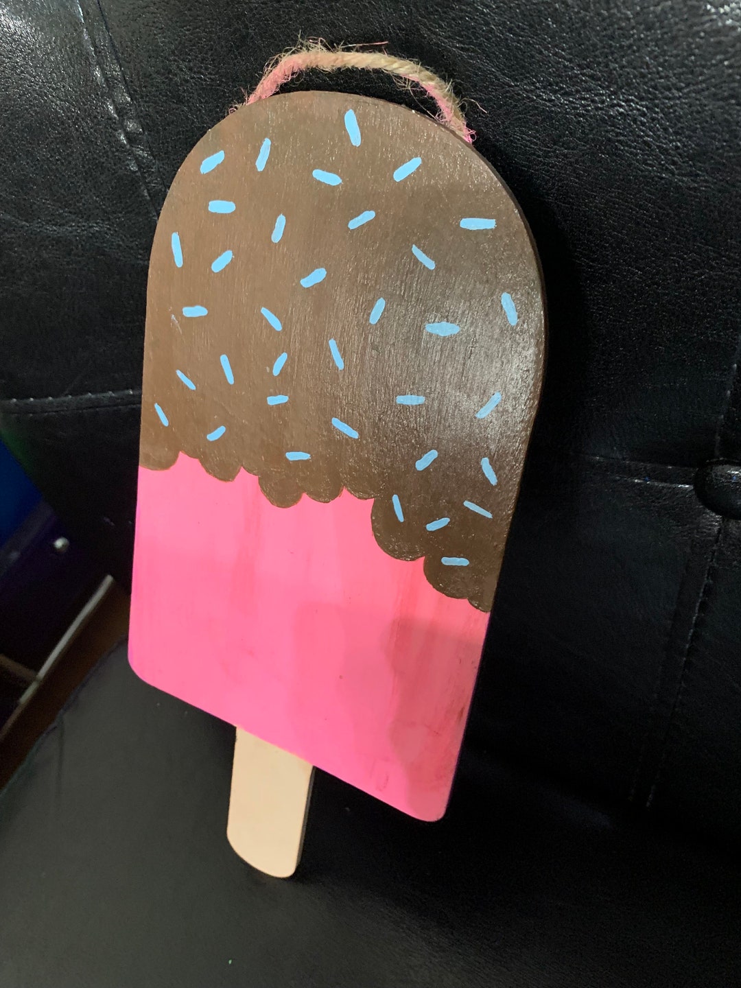 Painted Wood Ice Cream Popsicle - Etsy