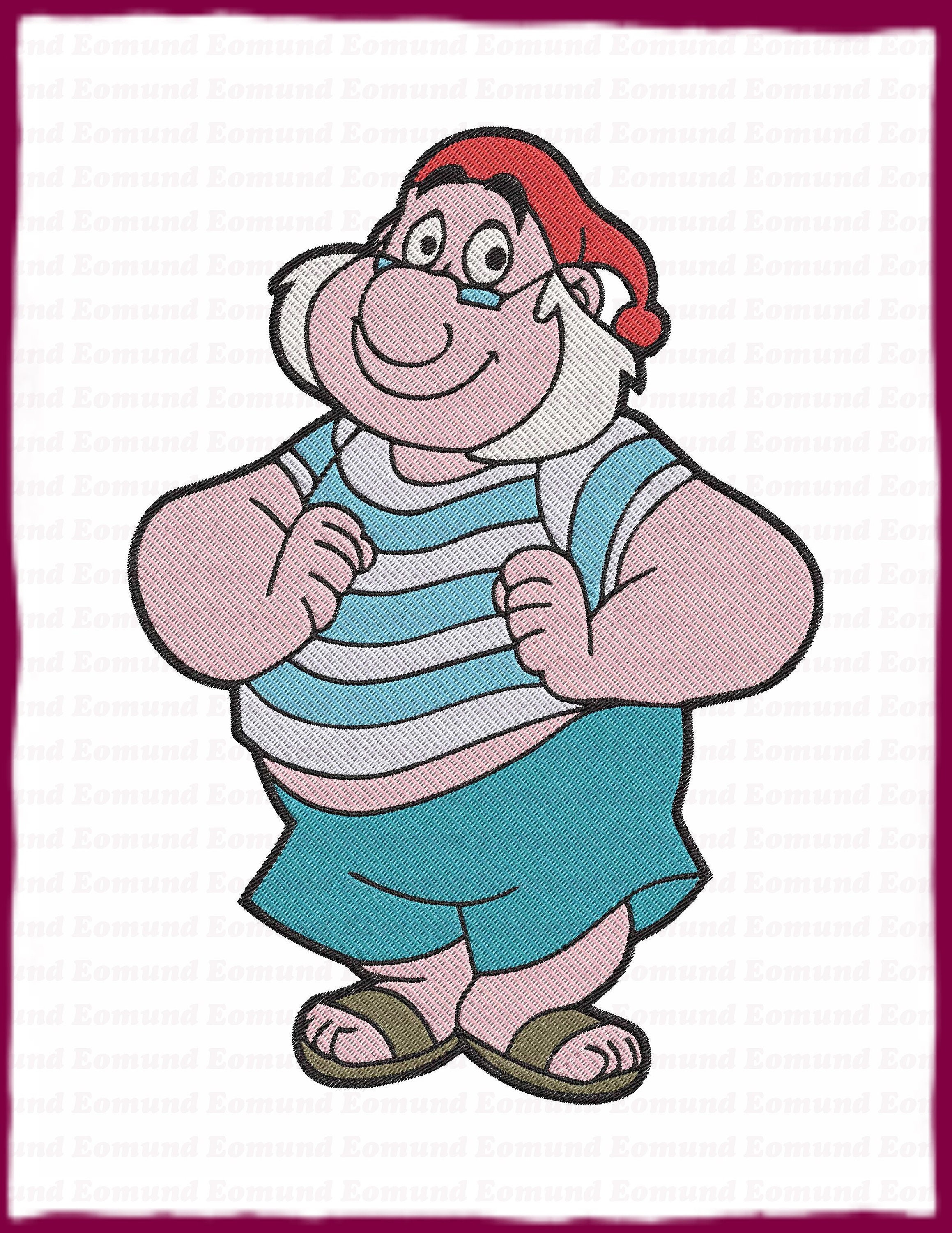 Mr Smee Jake and the Never Land Pirates Fill Embroidery Design 2 ...