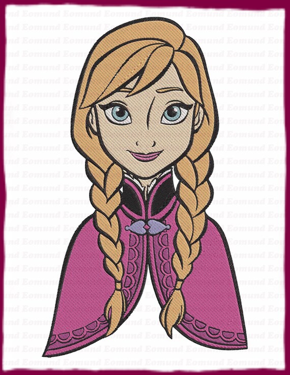 Anna Frozen Filled Embroidery Design 13 Instant Download - Etsy