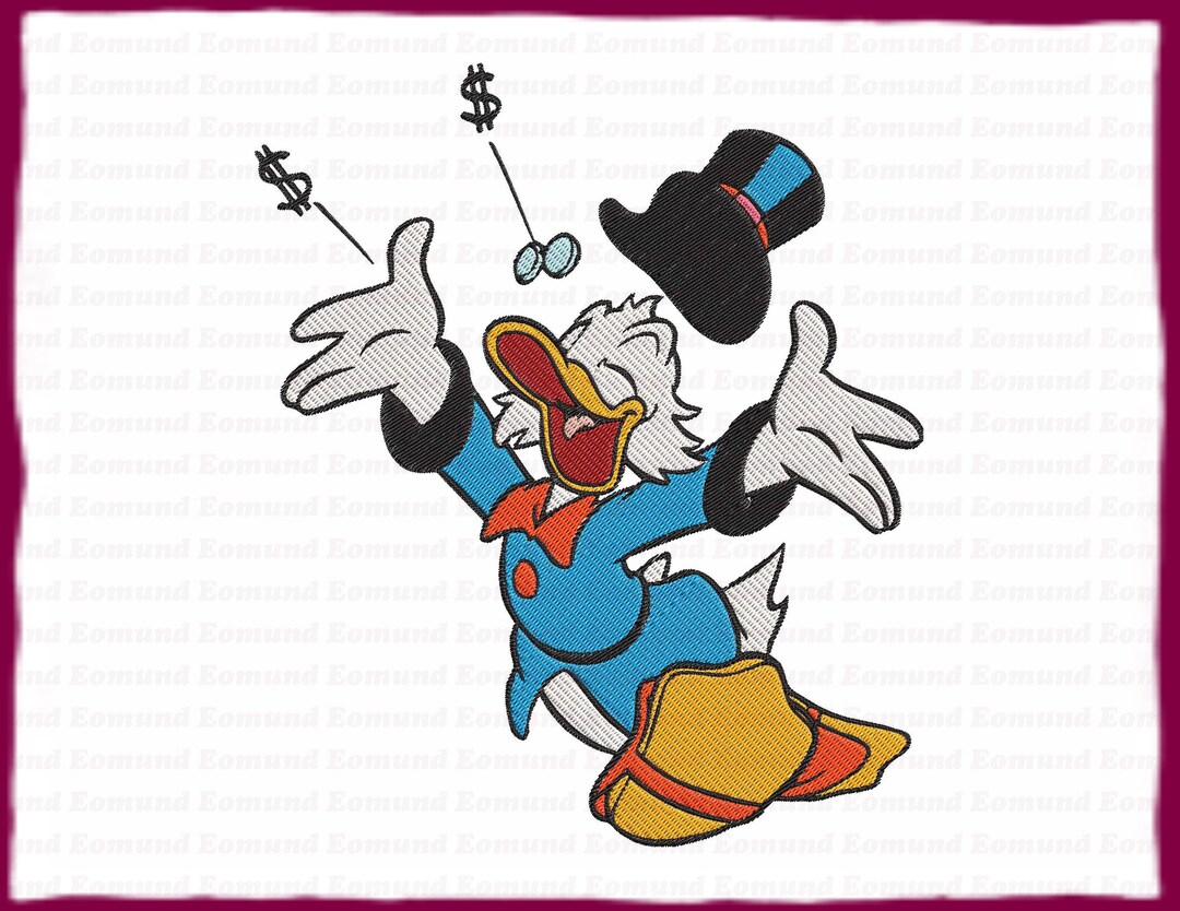 Scrooge Mcduck Ducktales Fill Embroidery Design 24 - Instant Download ...