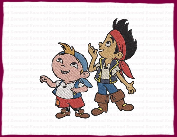 Jake and Cubby Jake and the Never Land Pirates Fill Embroidery | Etsy
