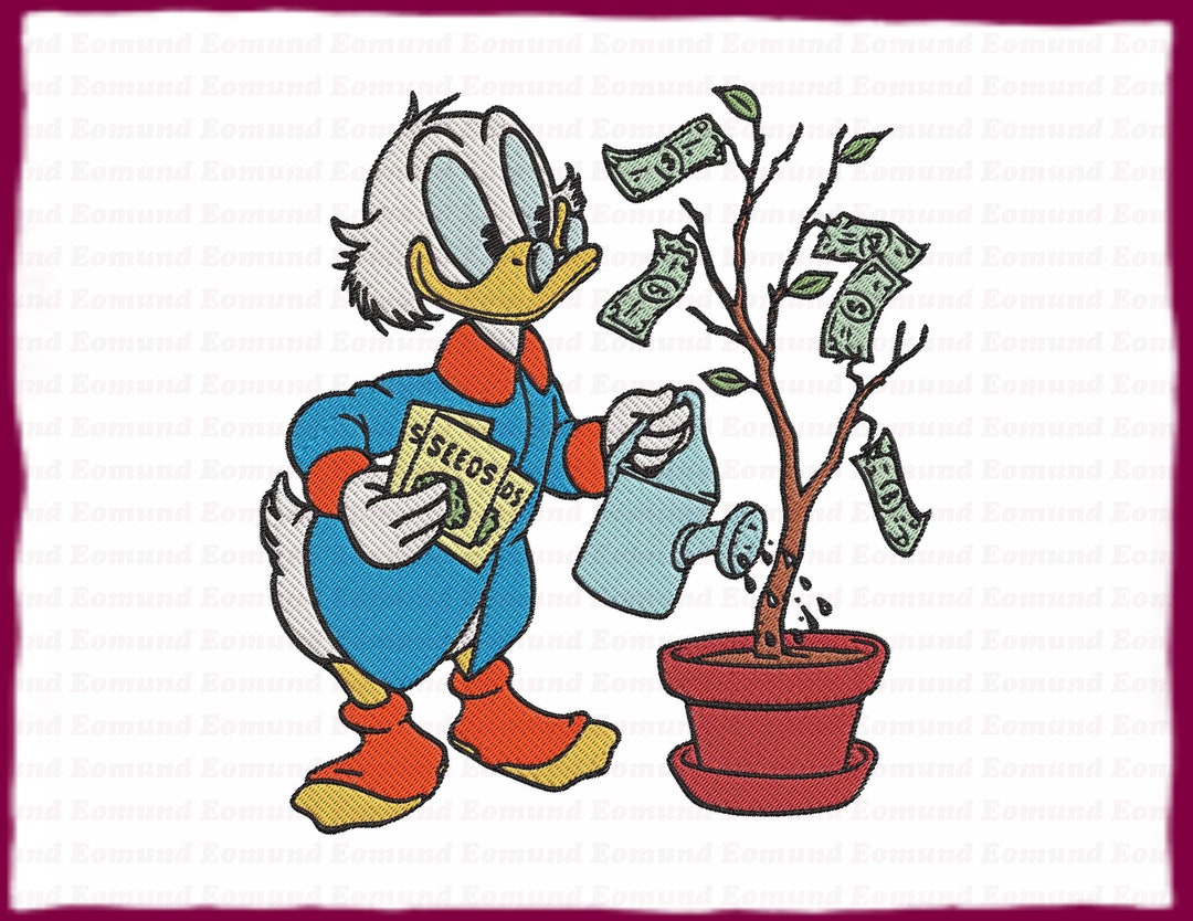 Scrooge Mcduck Ducktales Fill Embroidery Design 23 - Instant Download ...