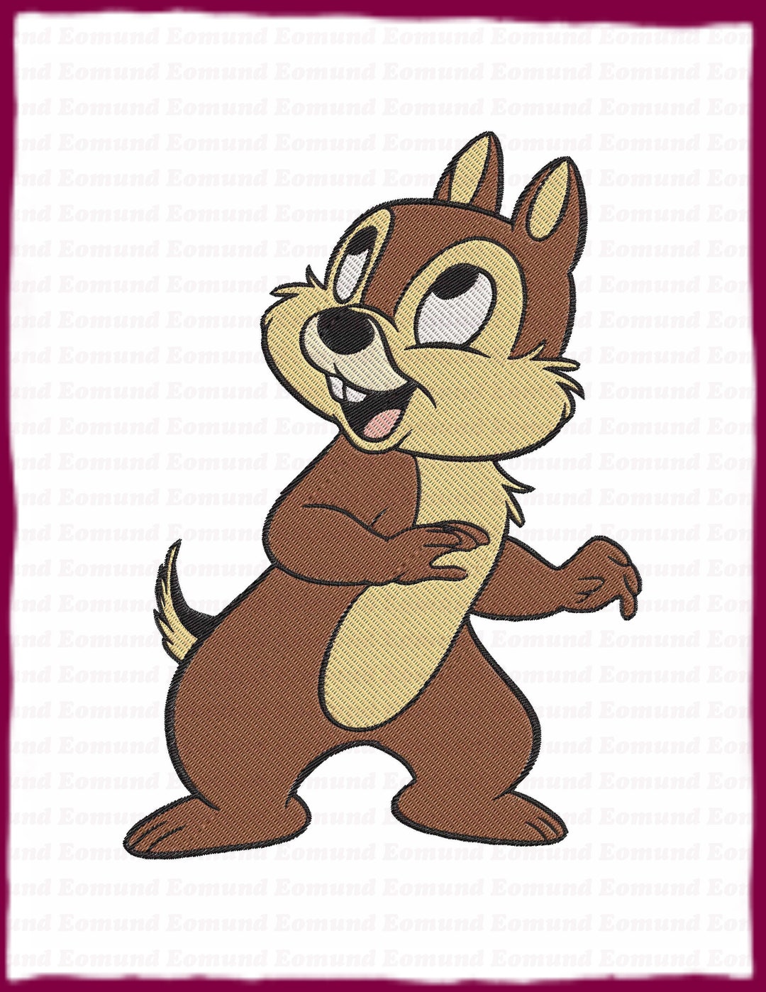 Chip and Dale Fill Embroidery Design 38 - Instant Download - Etsy