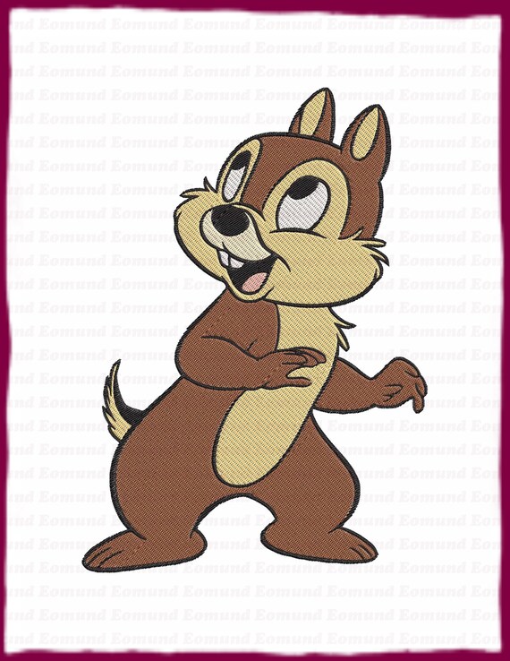 Chip and Dale Fill Embroidery Design 38 Instant Download | Etsy