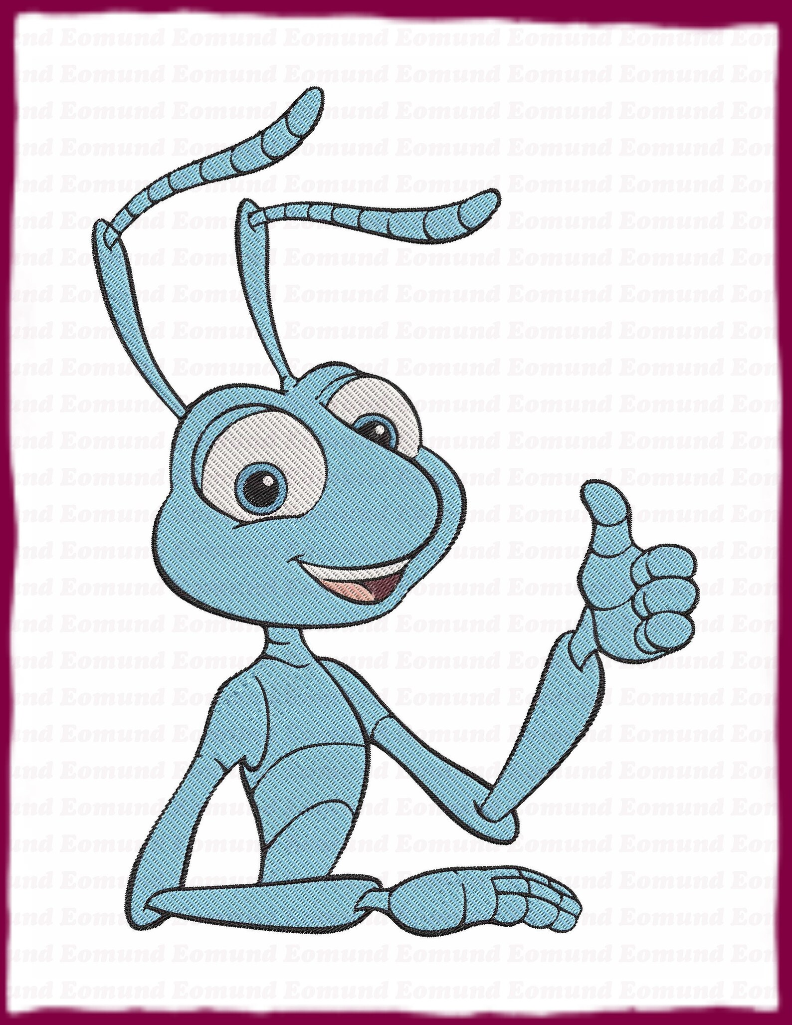 Flik A Bugs Life Filled Embroidery Design 19 Instant Download - Etsy