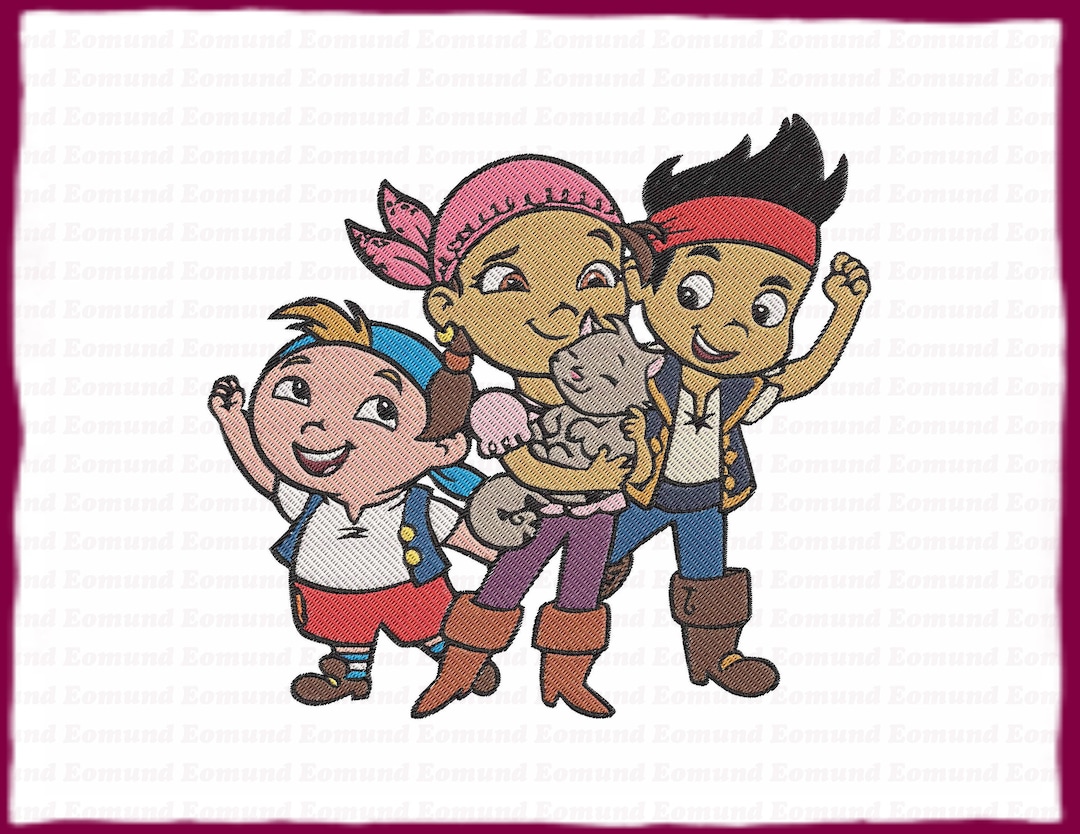 Jake With Friend Jake and the Never Land Pirates Fill Embroidery Design ...