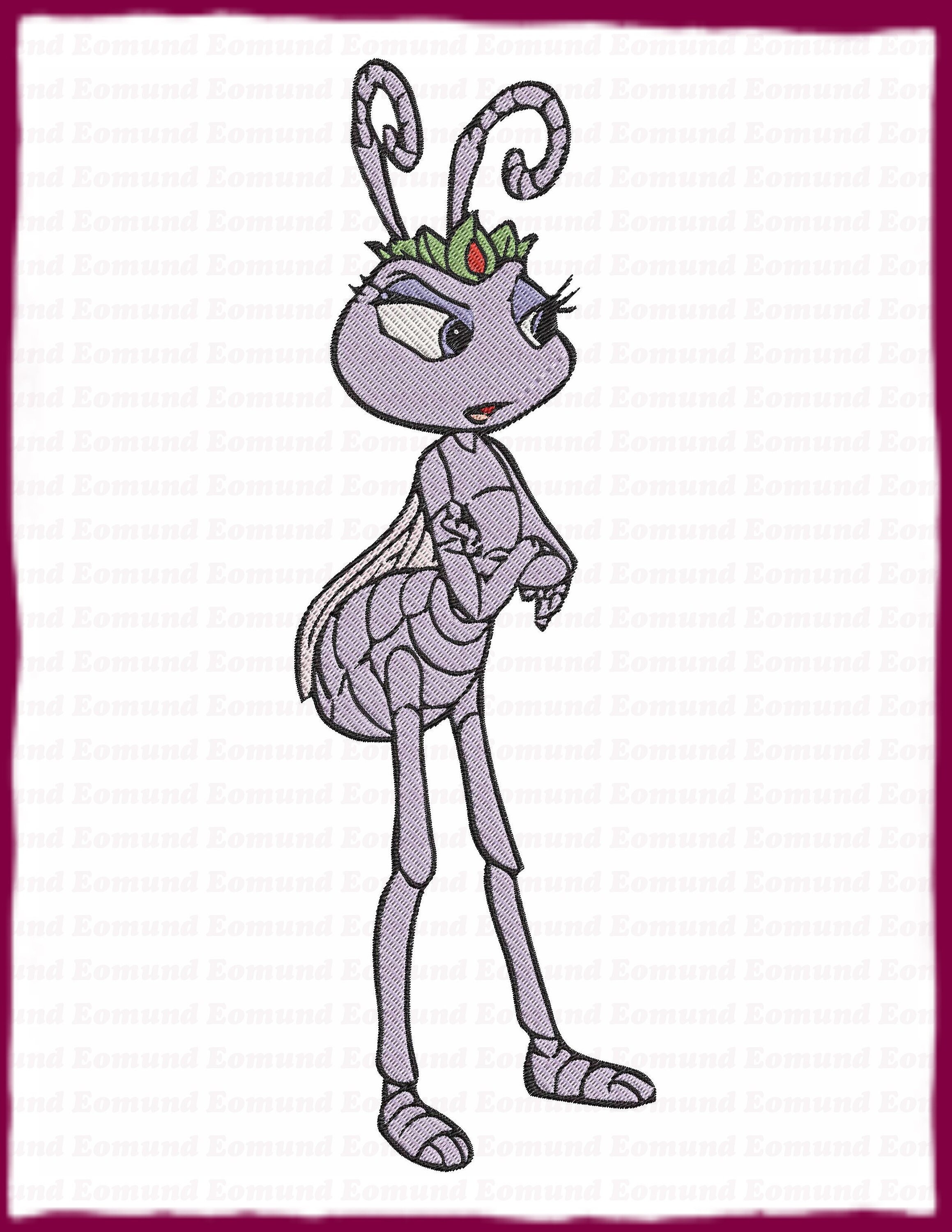 Princess Atta A Bugs Life Filled Embroidery Design 6 Instant | Etsy
