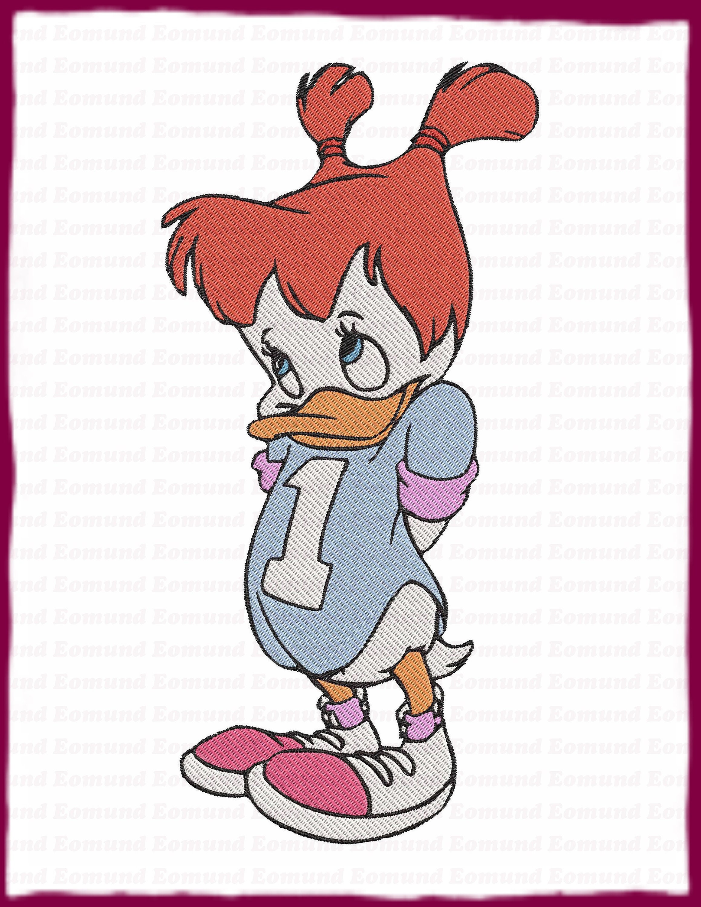 Gosalyn Mallard Darkwing Duck Fill Embroidery Design 5 - Instant ...