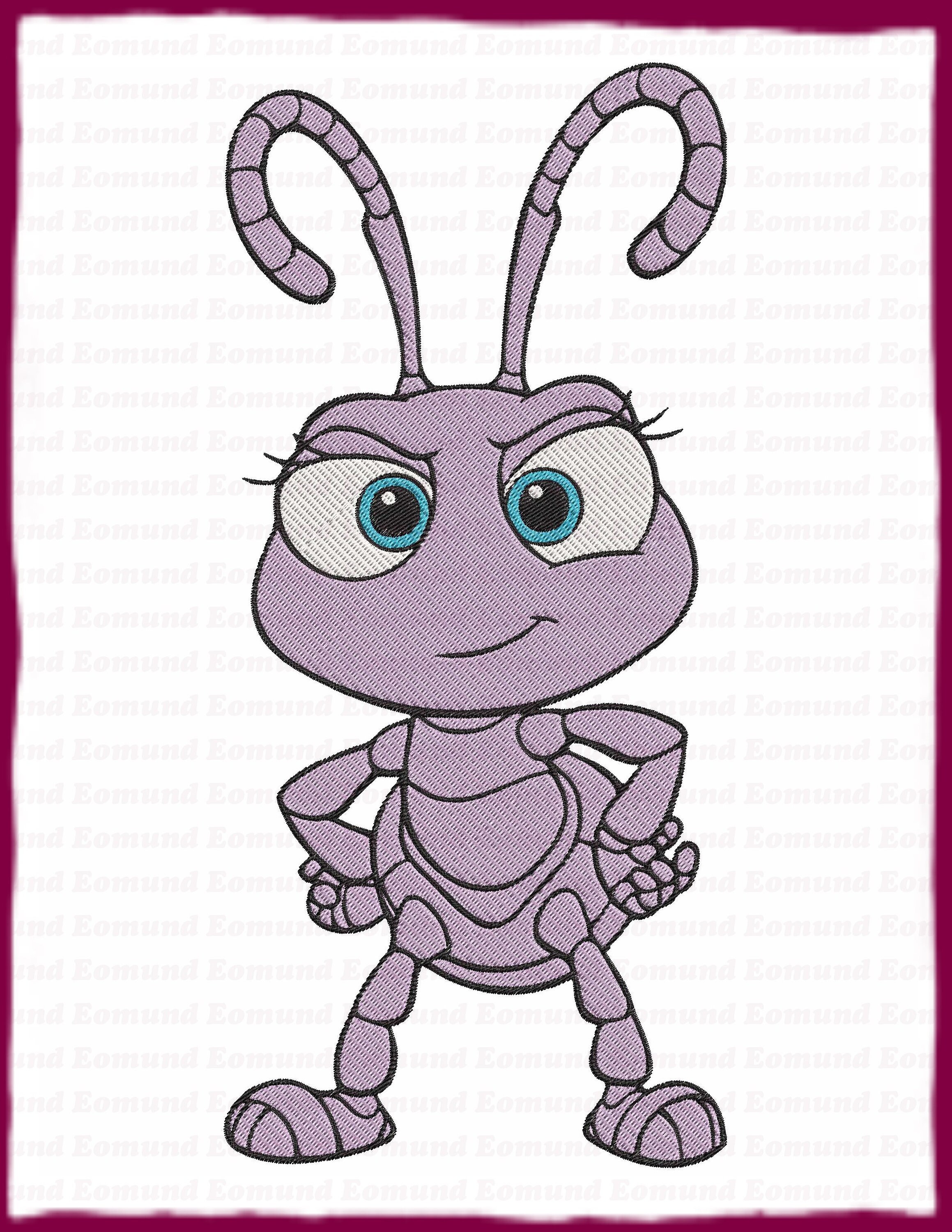 Dot A Bugs Life Filled Embroidery Design 9 Instant Download - Etsy