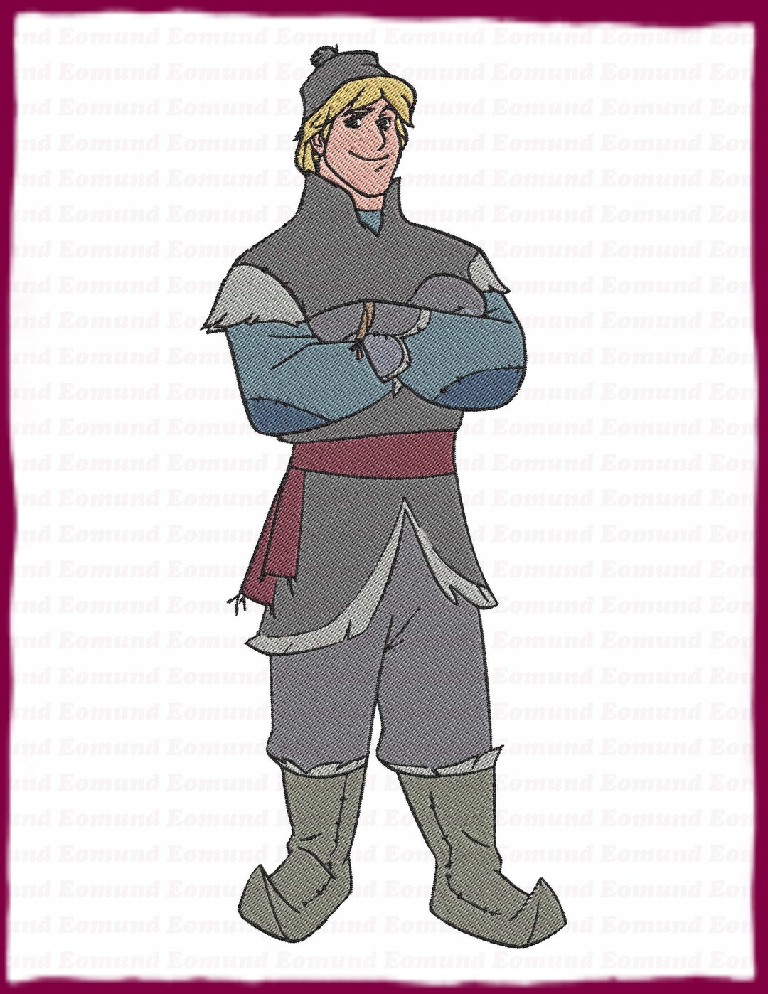 Kristoff Frozen Filled Embroidery Design 1 - Instant Download - Etsy