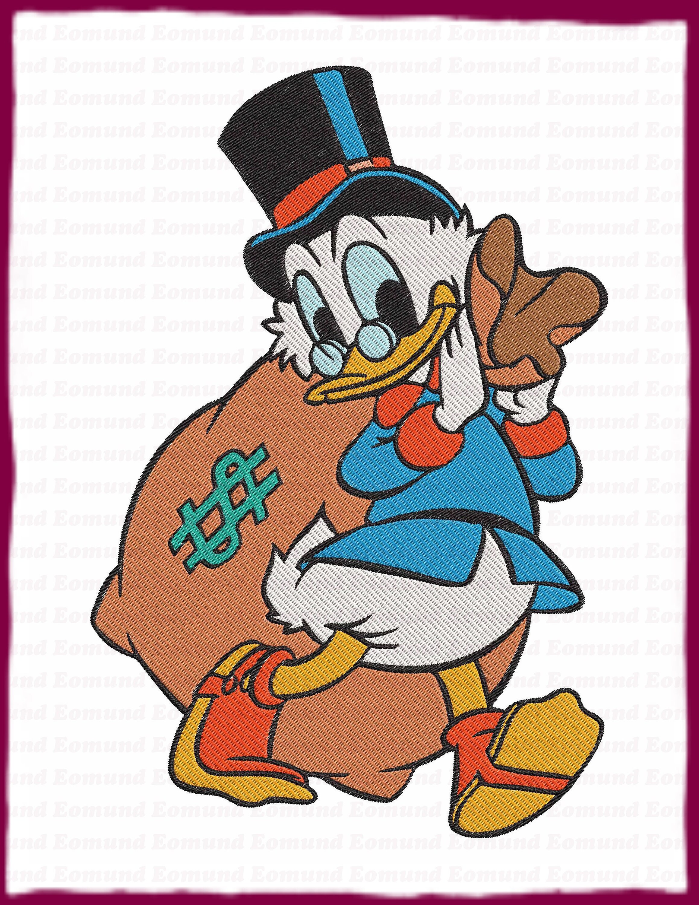 Scrooge Mcduck Ducktales Fill Embroidery Design 29 - Instant Download ...