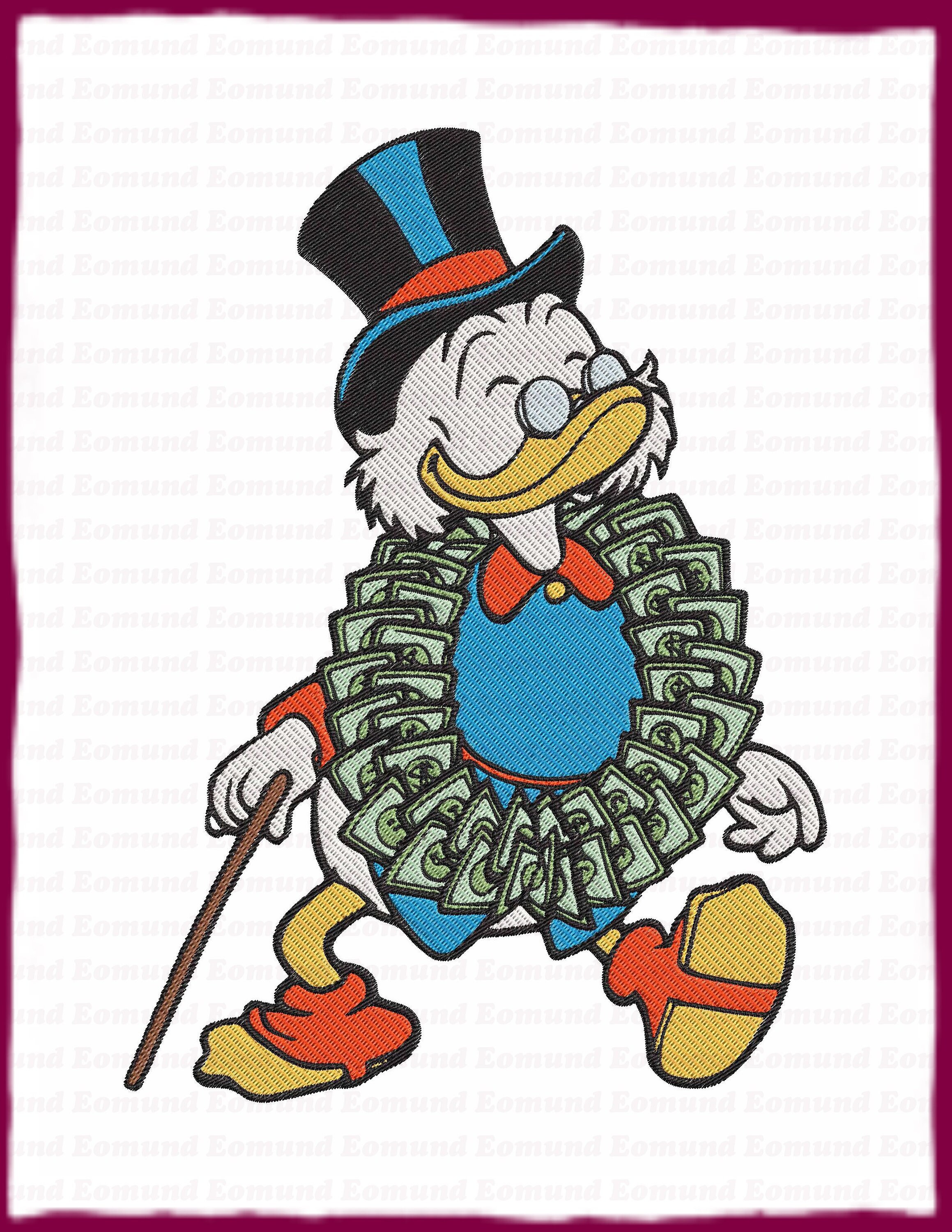 Scrooge Mcduck Ducktales Fill Embroidery Design 21 Instant Download - Etsy