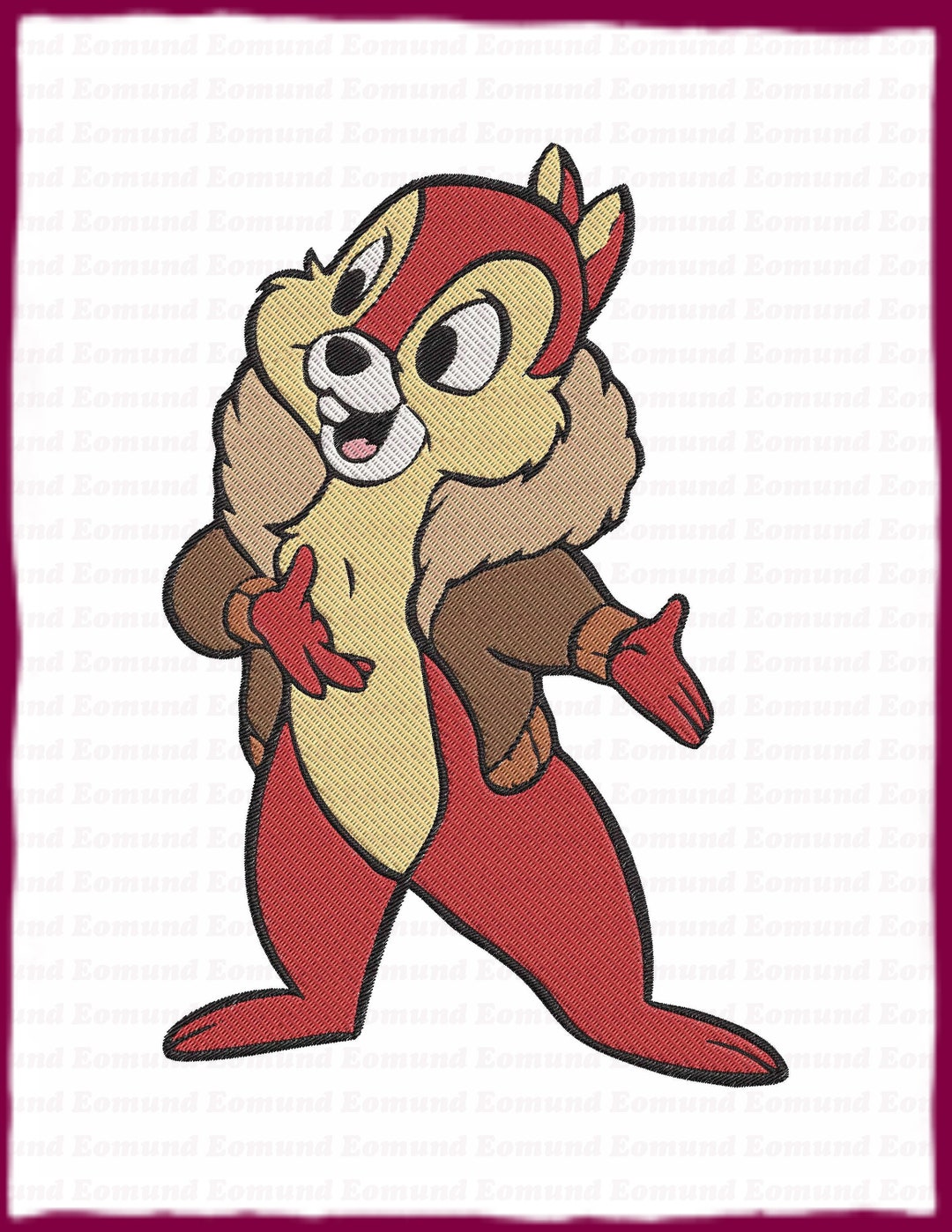 Chip and Dale Fill Embroidery Design 45 - Instant Download - Etsy