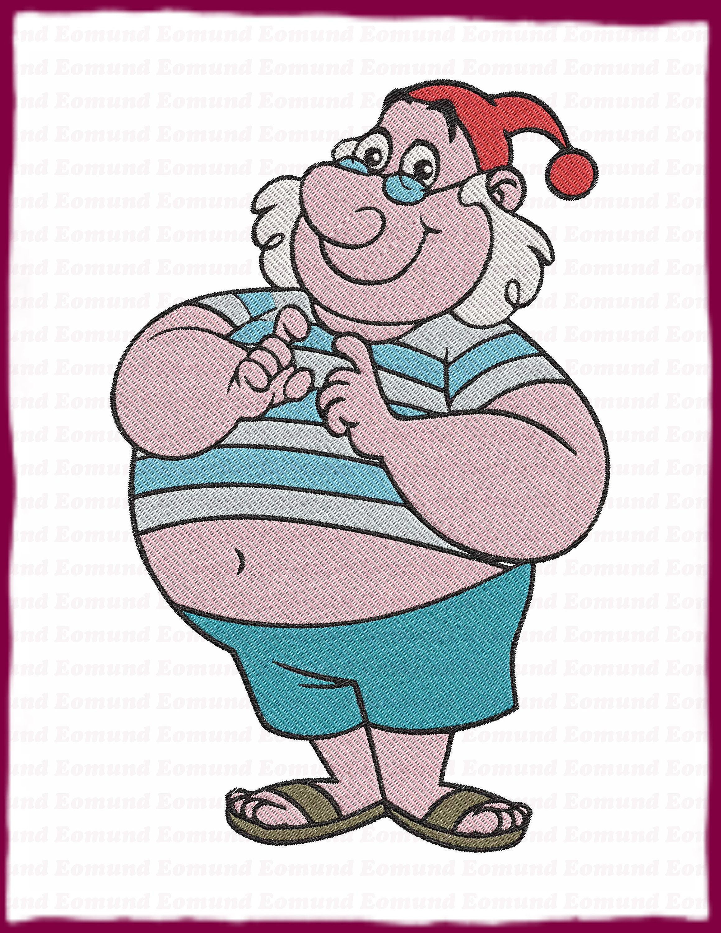 Mr Smee Jake And The Never Land Pirates Fill Embroidery Design | Etsy