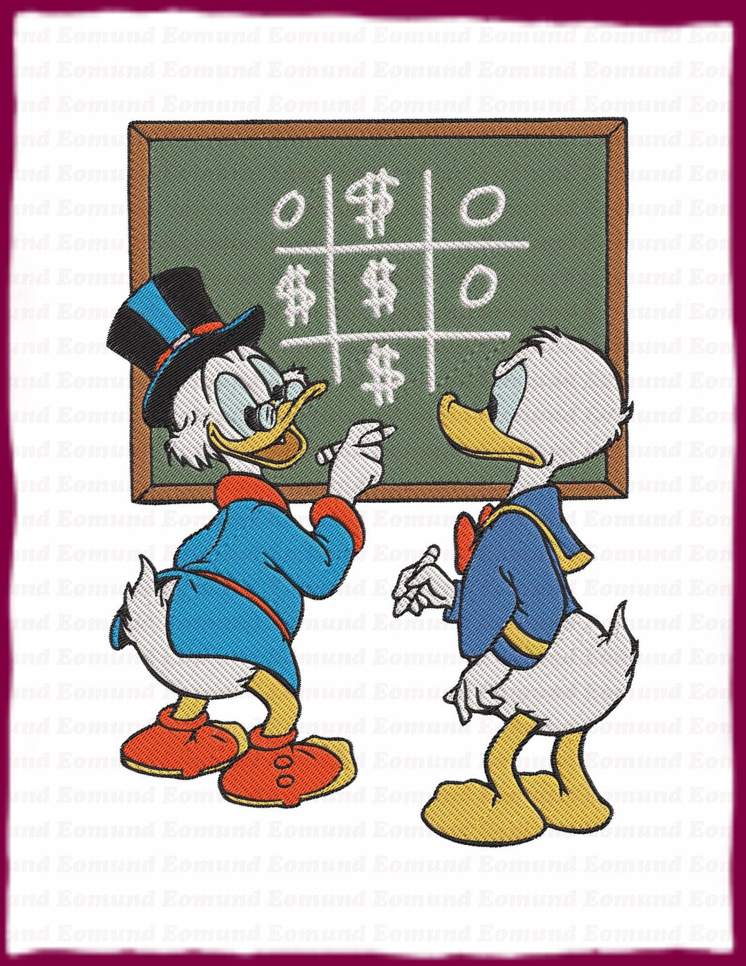 Donald Duck and Scrooge Mcduck Ducktales Fill Embroidery Design ...
