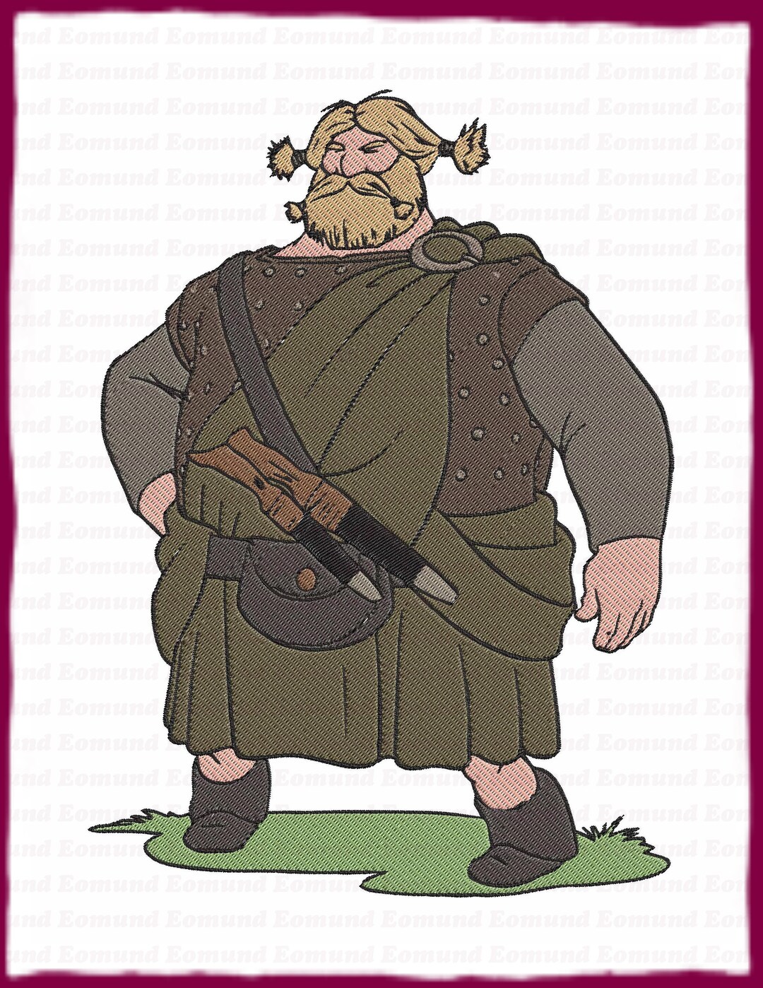 Lord Macguffin Brave Filled Embroidery Design - Instant Download - Etsy