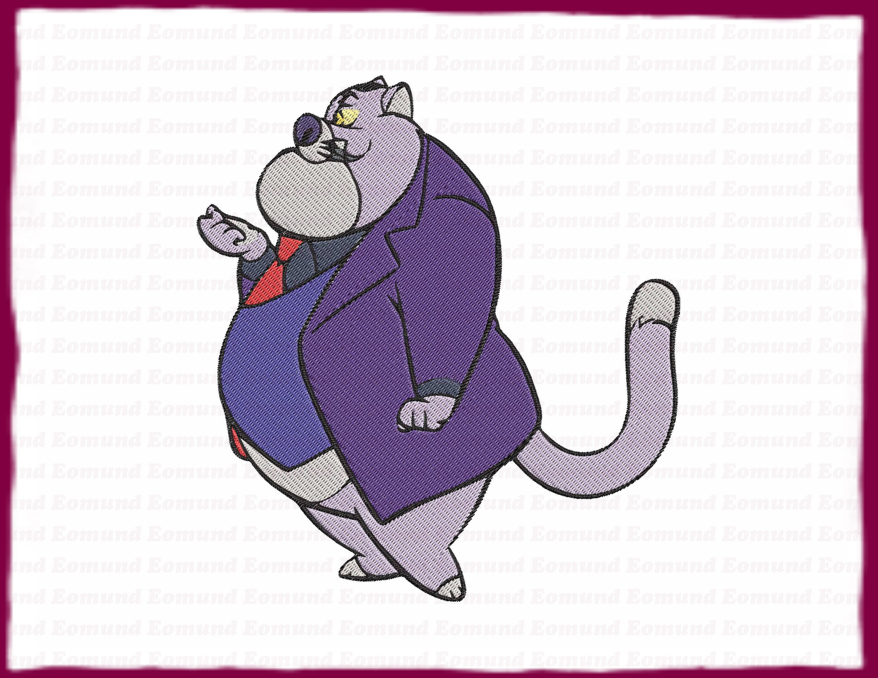 Fat Cat Chip and Dale Fill Embroidery Design 14 Instant - Etsy