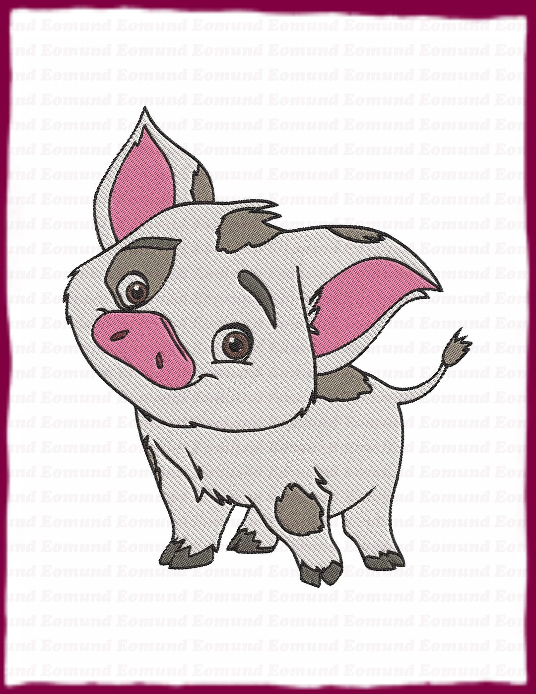 Pua Moana Filled Embroidery Design 5 - Instant Download - Etsy