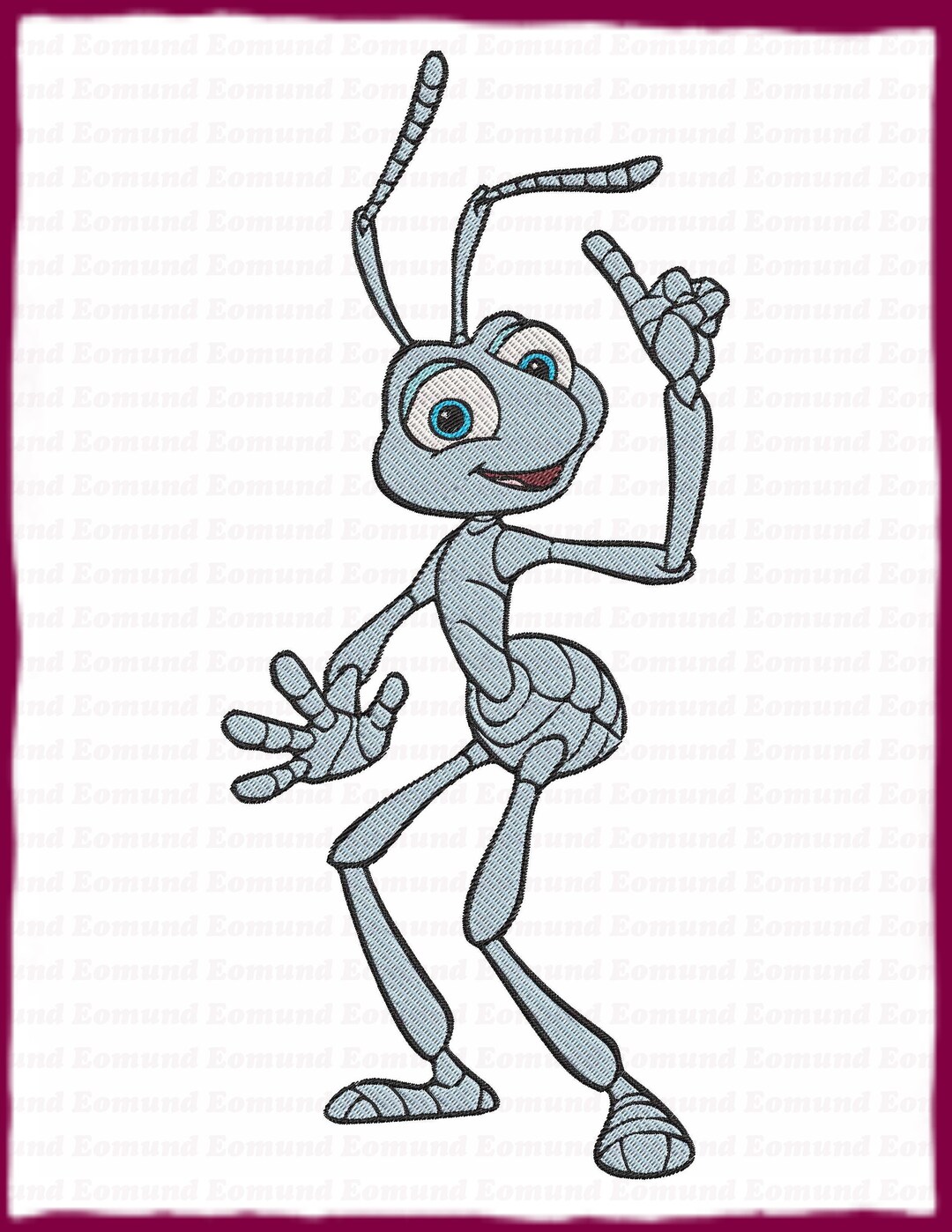 Flik A Bugs Life Filled Embroidery Design 12 - Instant Download - Etsy