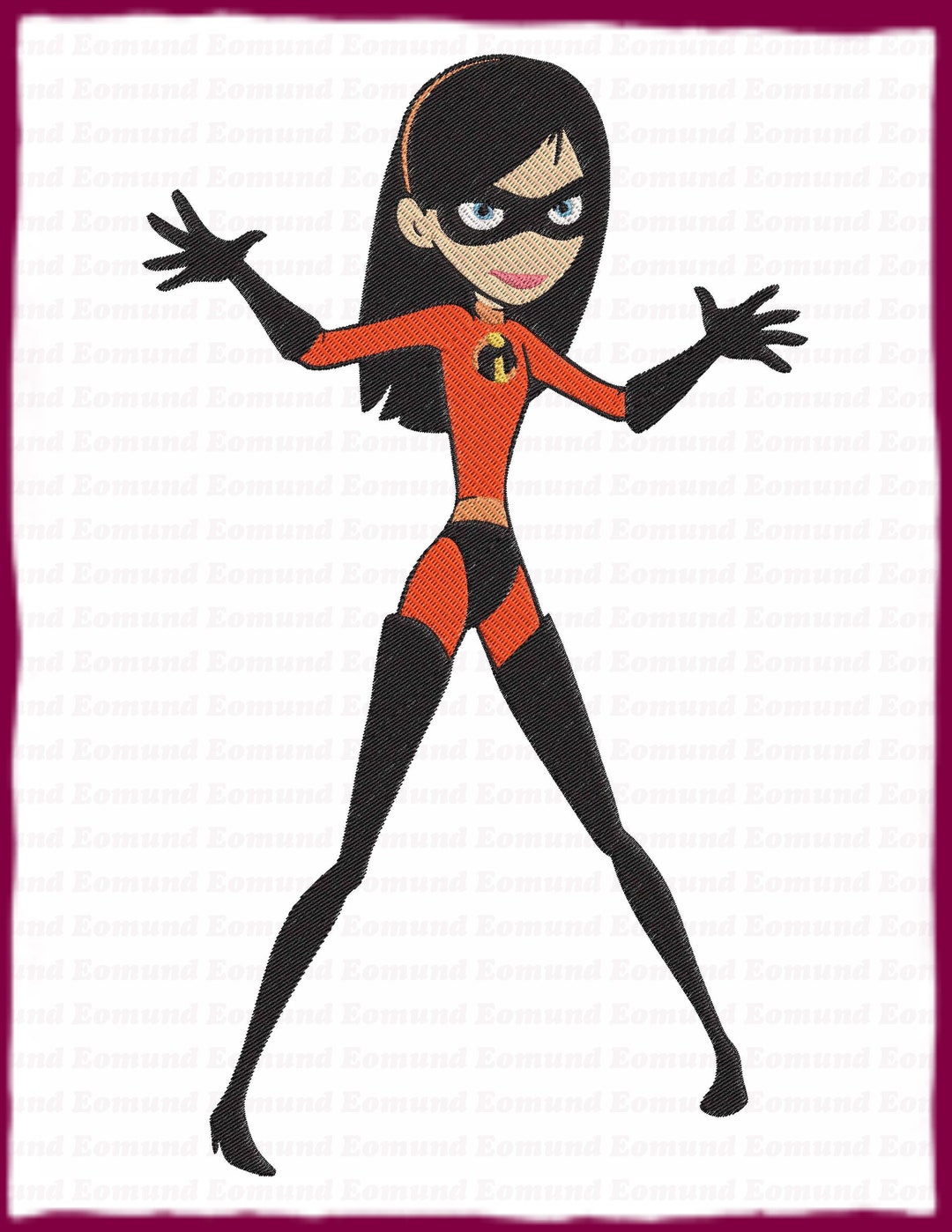 Violet Parr Incredibles Filled Embroidery Design 4 - Instant Download ...