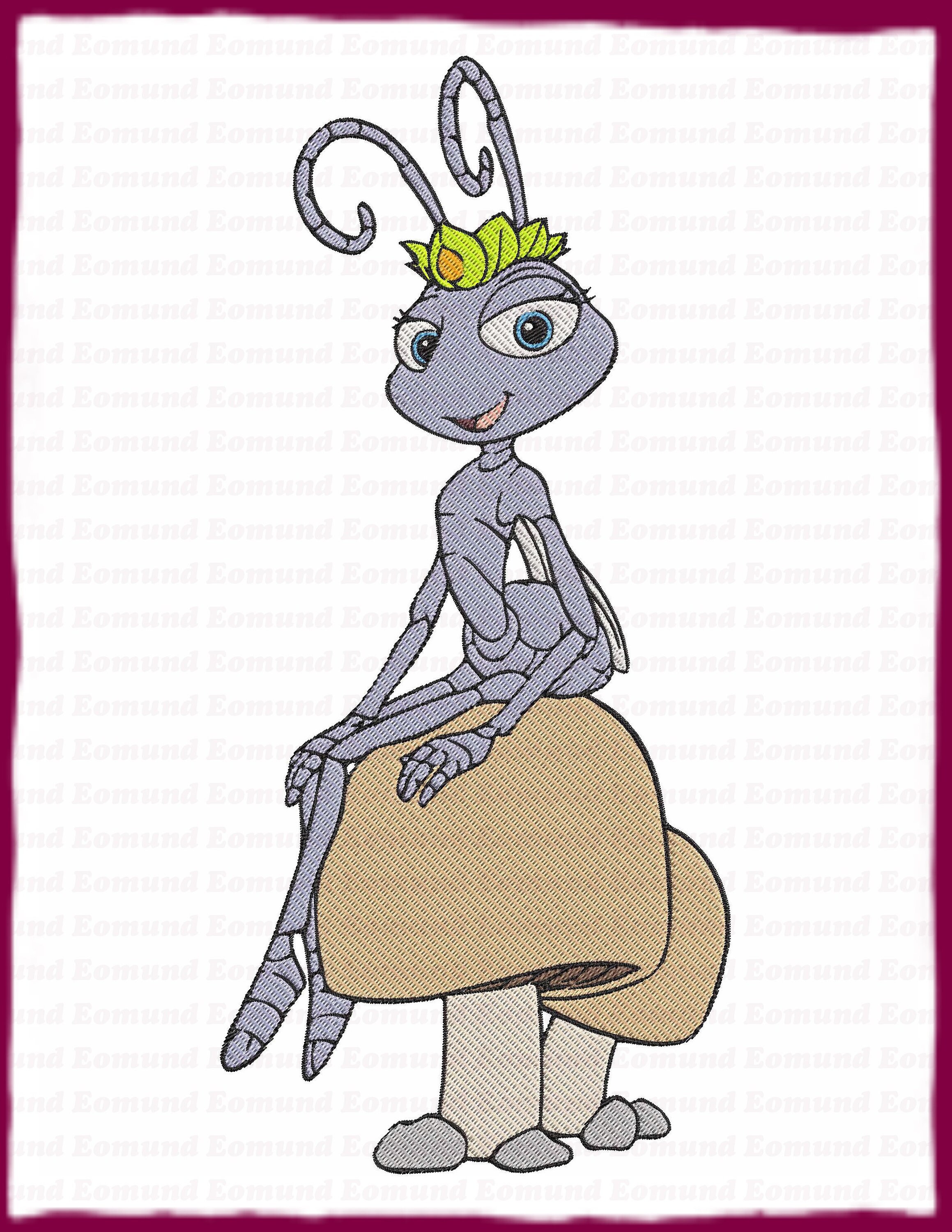 Fiber Arts Embroidery Princess Atta A Bugs Life Filled Embroidery ...