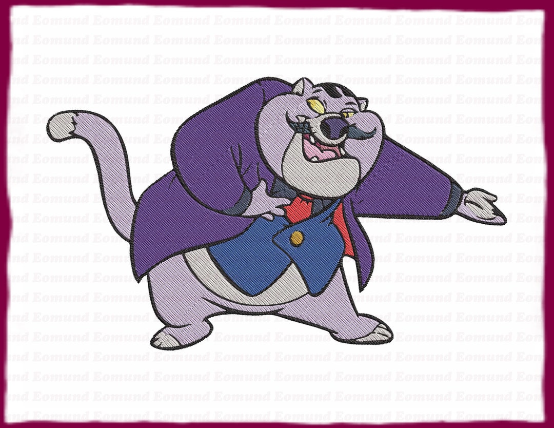 Fat Cat Chip and Dale Fill Embroidery Design 15 - Instant Download - Etsy