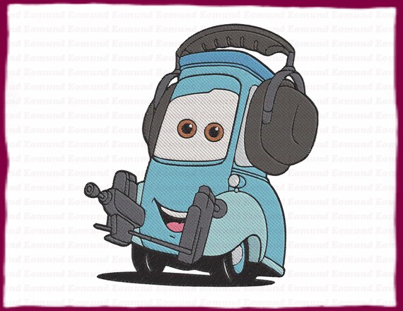Guido Cars Filled Embroidery Design 3 Instant Download | Etsy