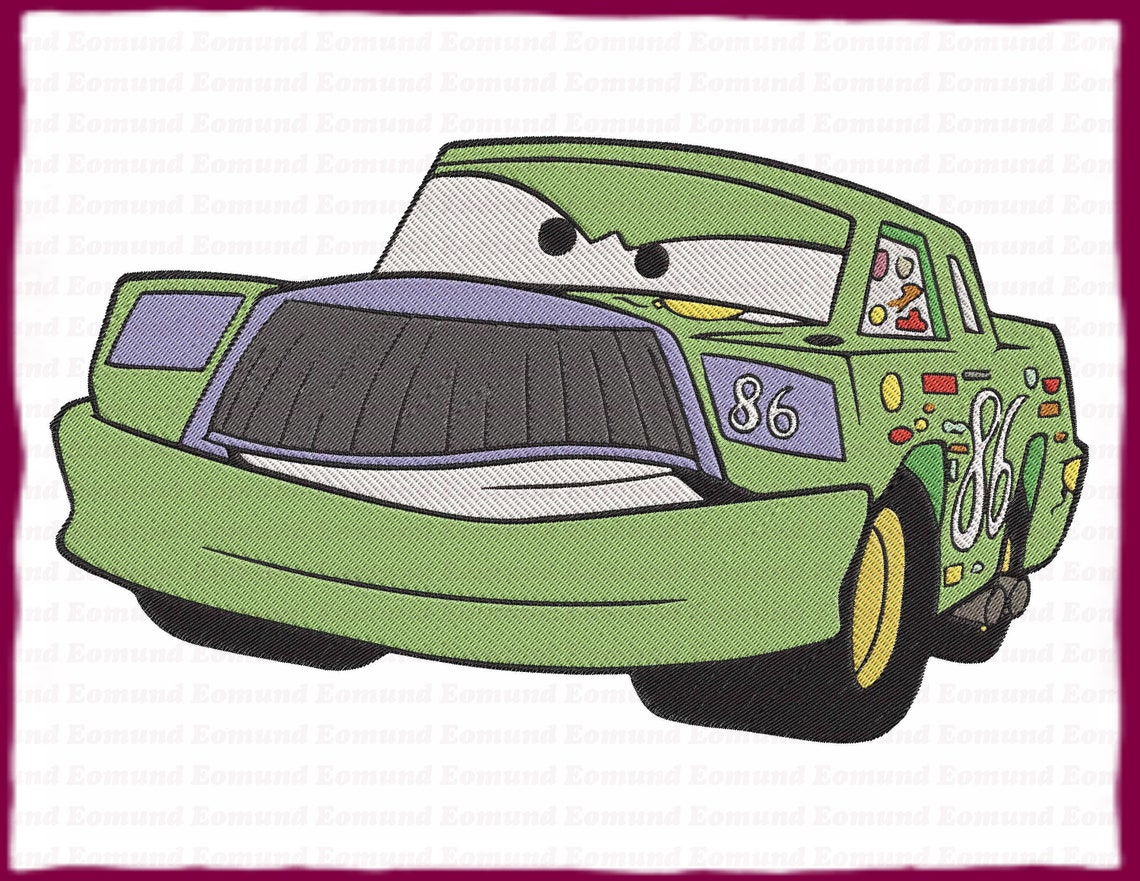Chick Hicks Cars Filled Embroidery Design Instant Download - Etsy