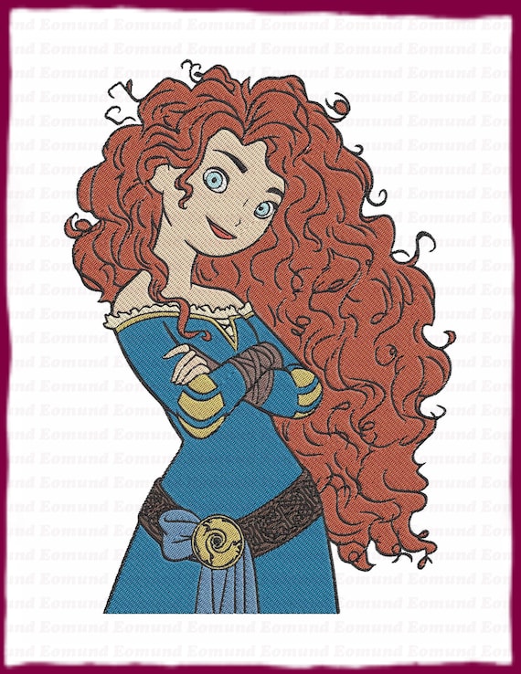 Merida Brave Filled Embroidery Design 4 Instant Download - Etsy