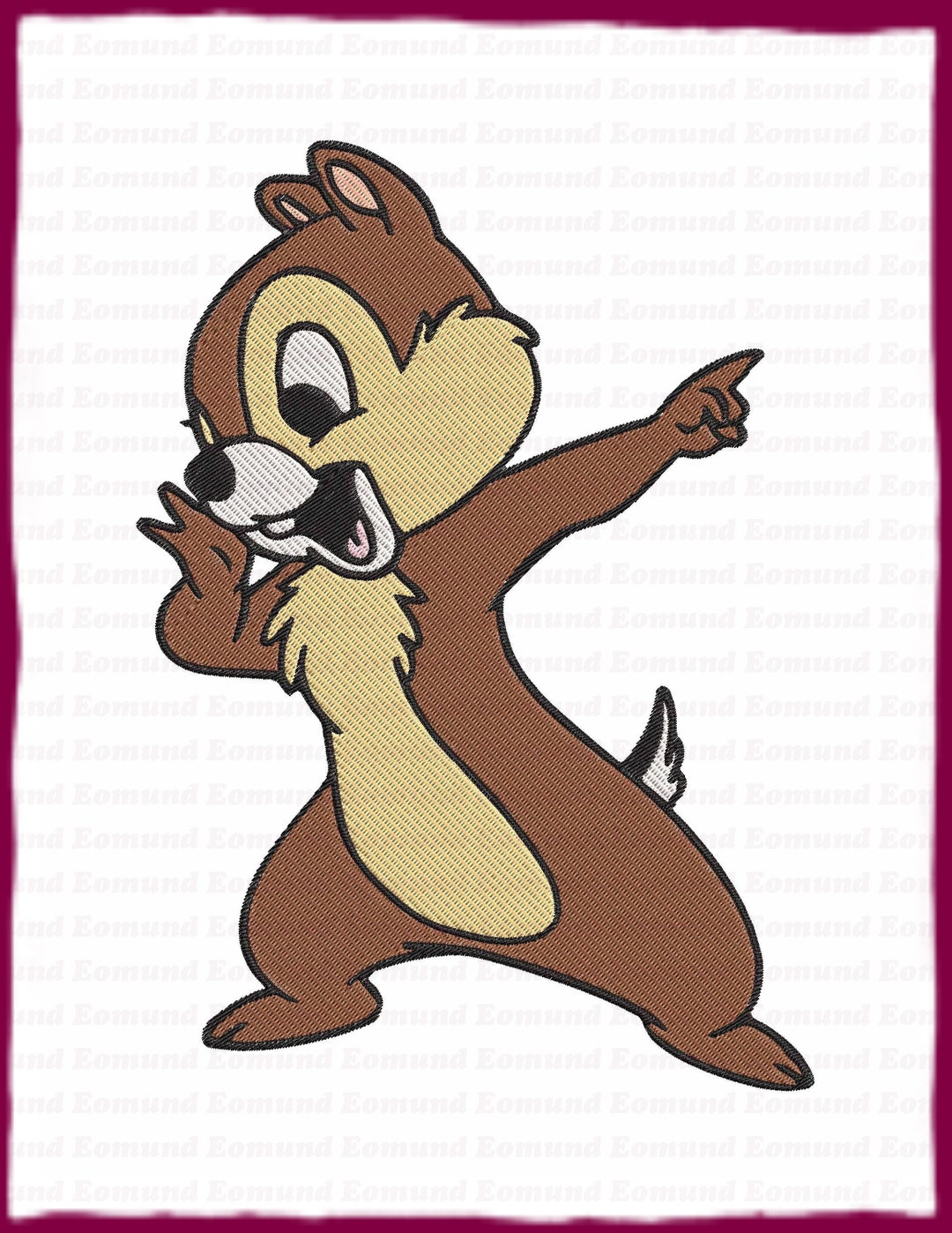 Chip and Dale Fill Embroidery Design 03 - Instant Download - Etsy