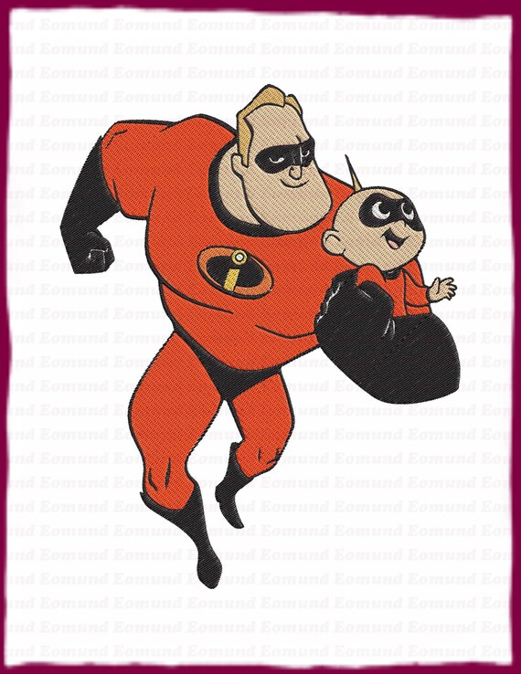 Bob Parr Incredibles Filled Embroidery Design 1 Instant | Etsy