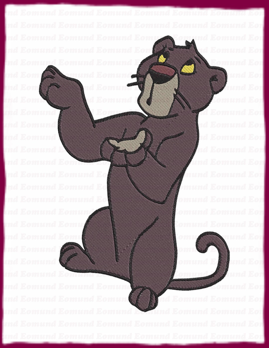 Bagheera Jungle Cubs Fill Embroidery Design 2 Instant Download - Etsy