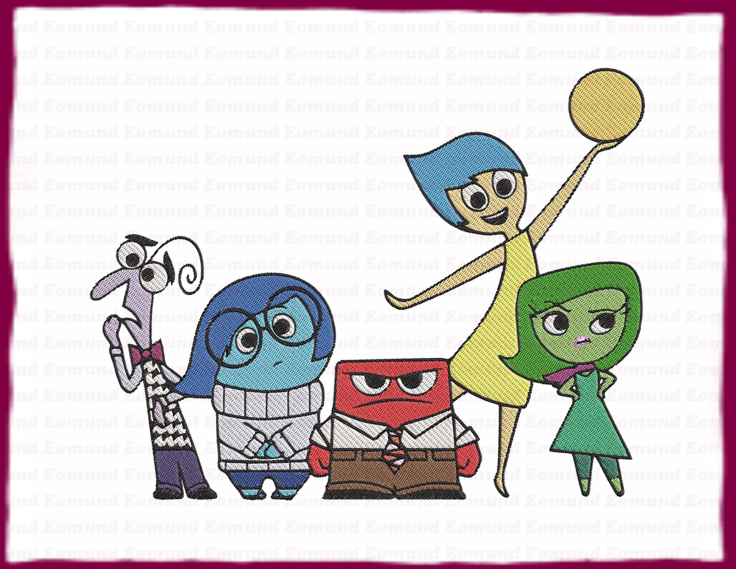 Joy and Friends Inside Out Filled Embroidery Design 6 - Etsy UK