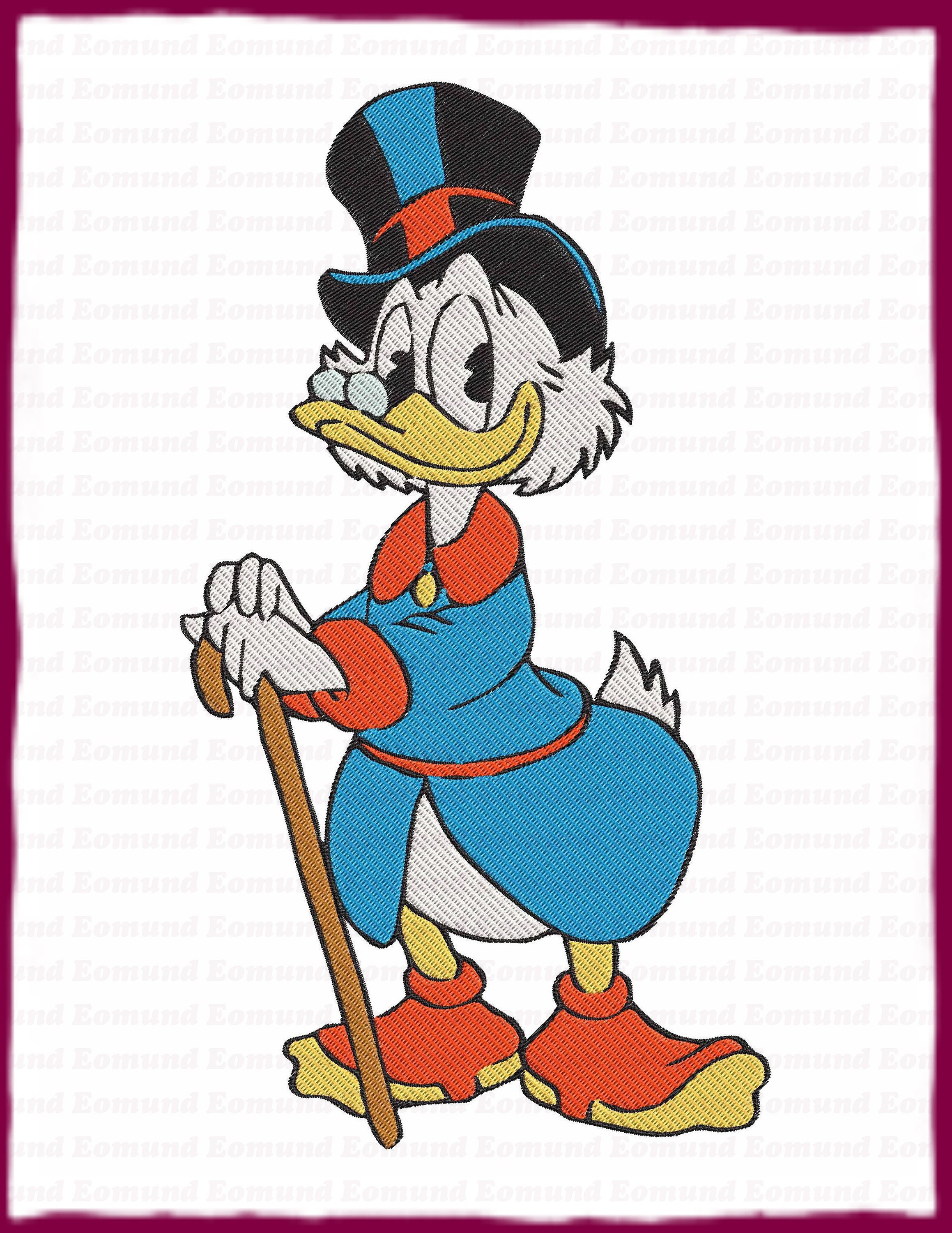 Scrooge Mcduck Ducktales Fill Embroidery Design 28 Instant Download - Etsy