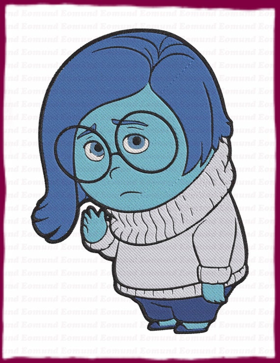 Sadness Inside Out Filled Embroidery Design 5 Instant | Etsy