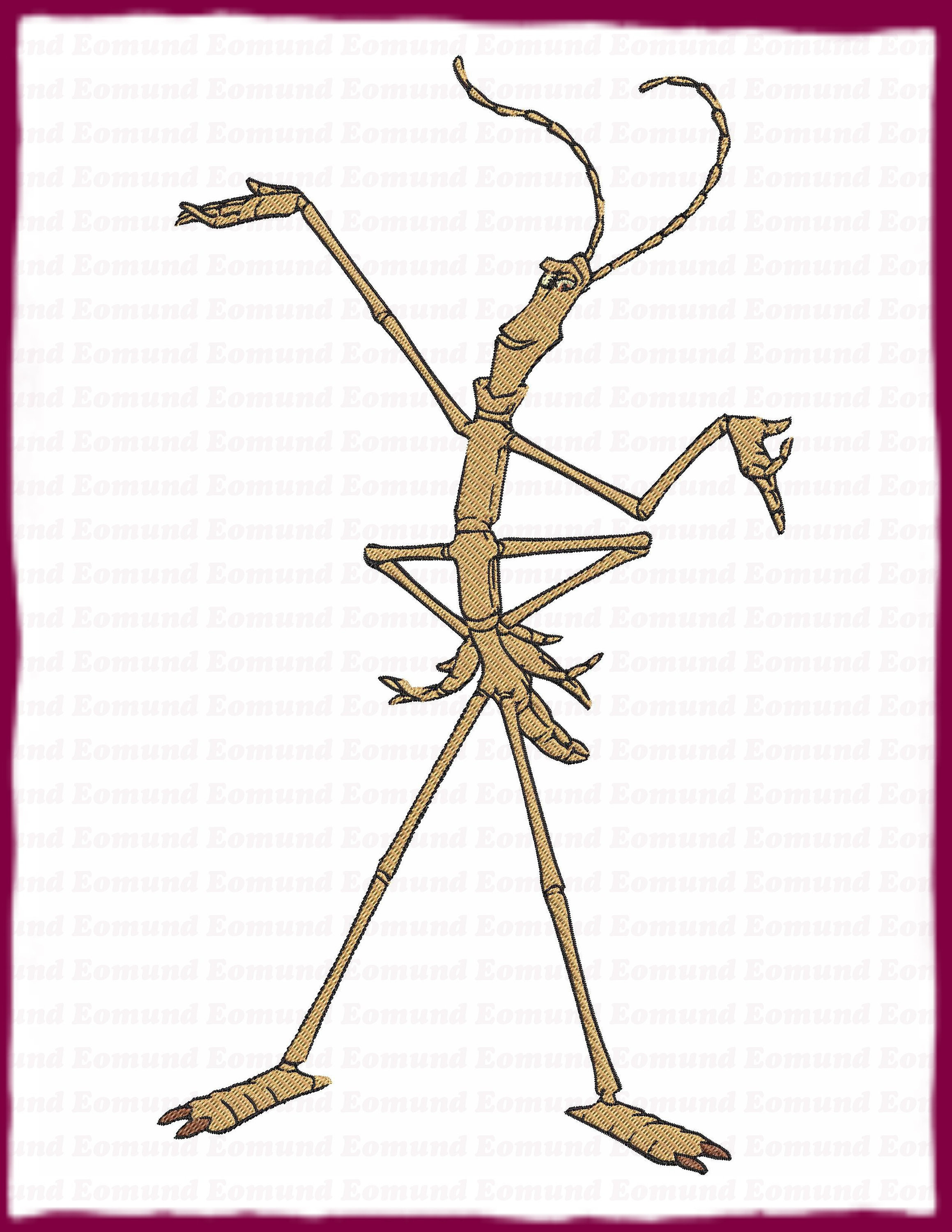 Slim A Bugs Life Filled Embroidery Design Instant Download Etsy