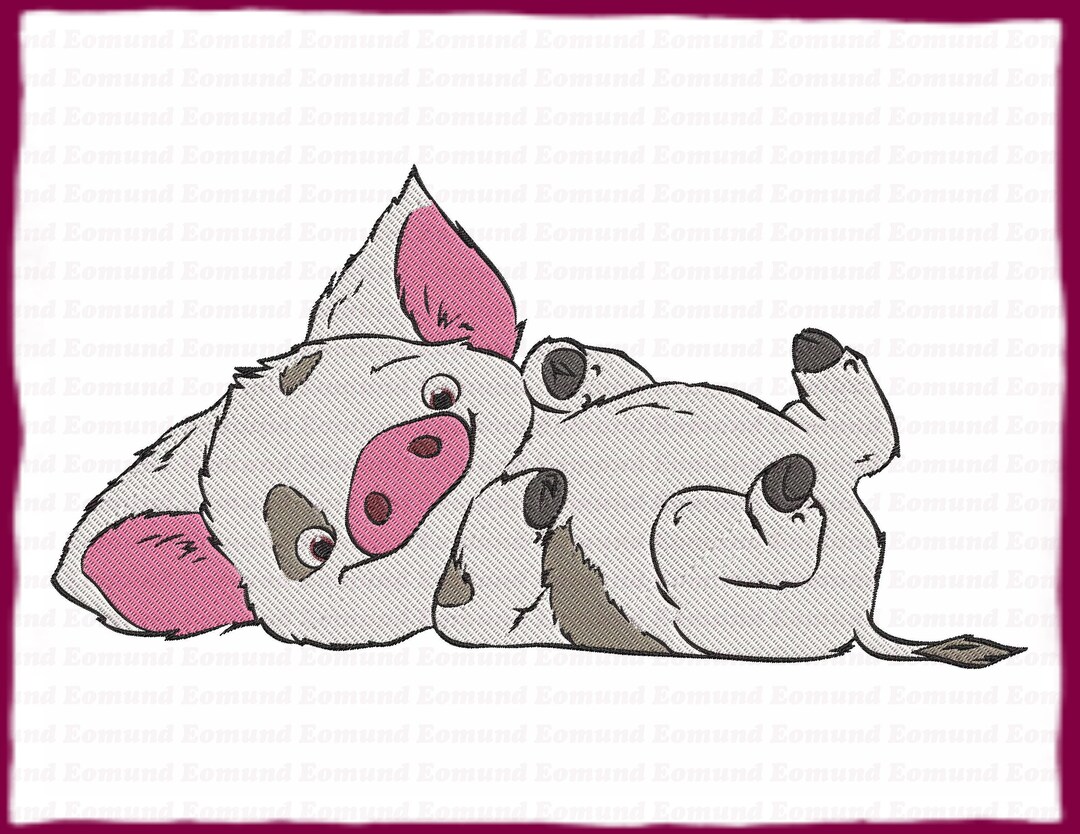 Pua Moana Filled Embroidery Design 3 - Instant Download - Etsy
