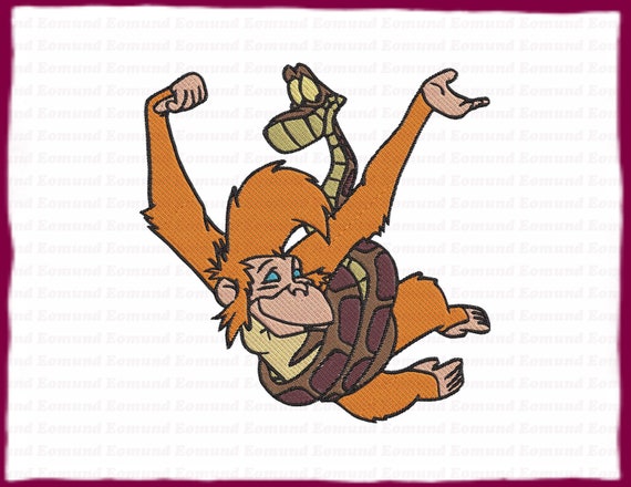King Louie and Kaa Jungle Cubs Fill Embroidery Design | Etsy