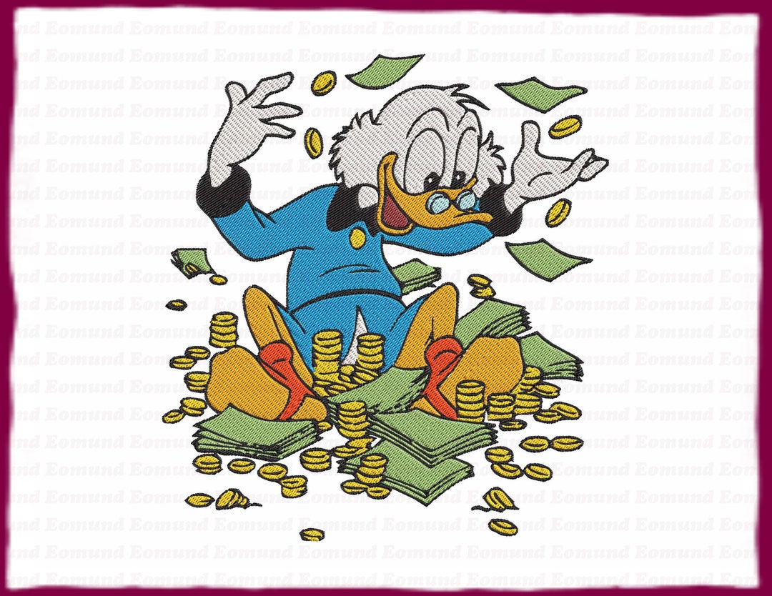 Scrooge Mcduck Ducktales Fill Embroidery Design 32 - Instant Download ...