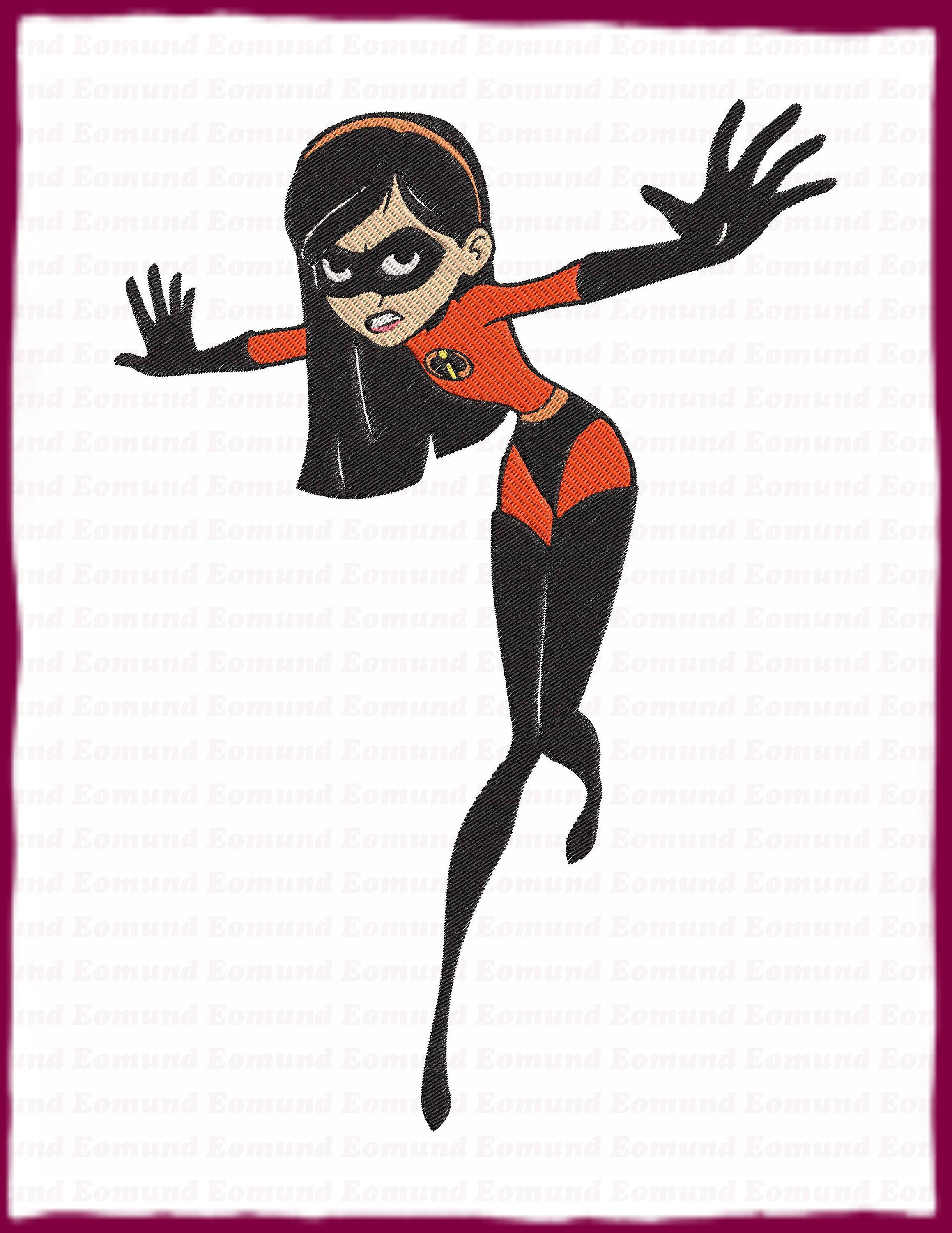 Violet Parr Incredibles Filled Embroidery Design 6 Instant | Etsy
