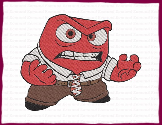 Anger Inside Out Filled Embroidery Design 1 Instant Download - Etsy
