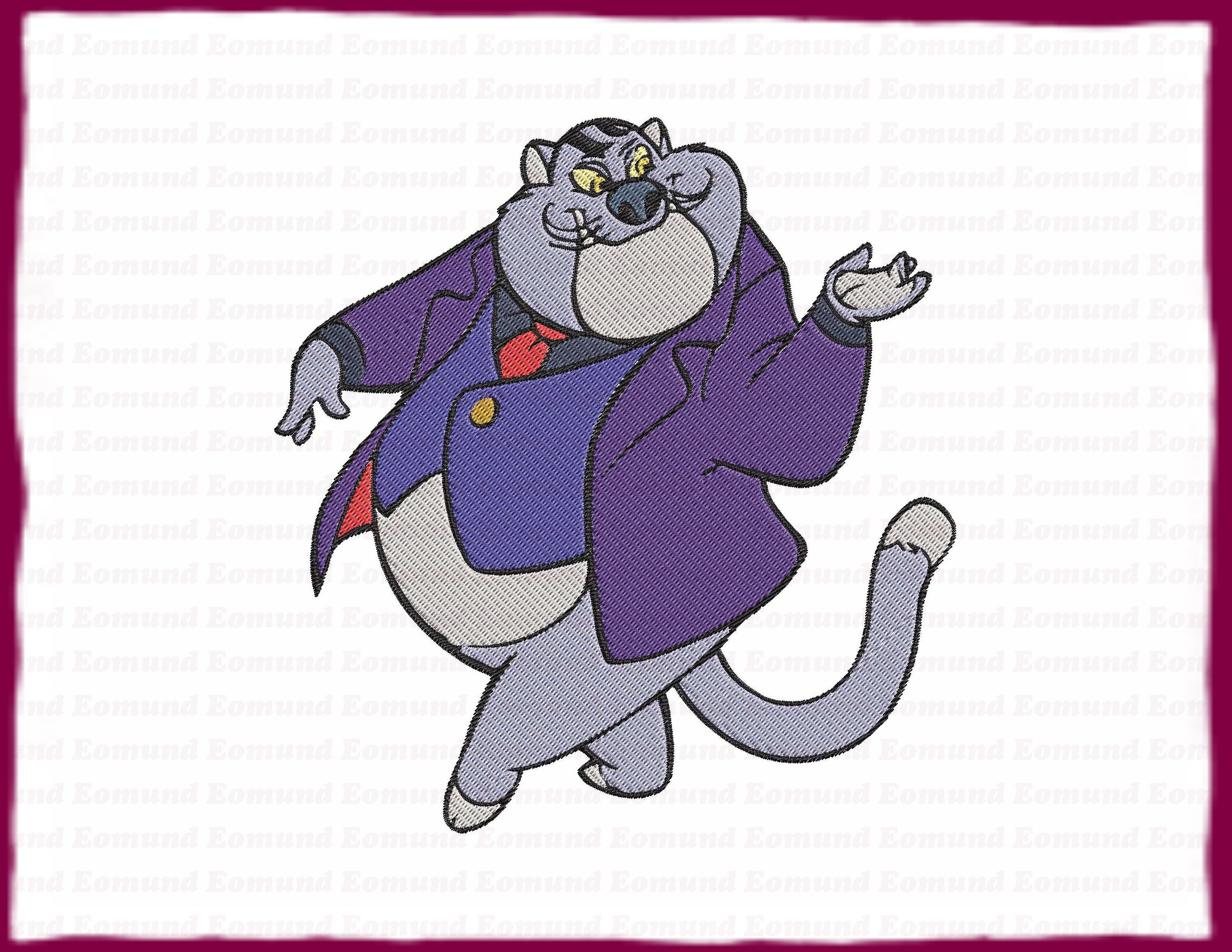 Fat Cat Chip and Dale Fill Embroidery Design 1 Instant Download - Etsy