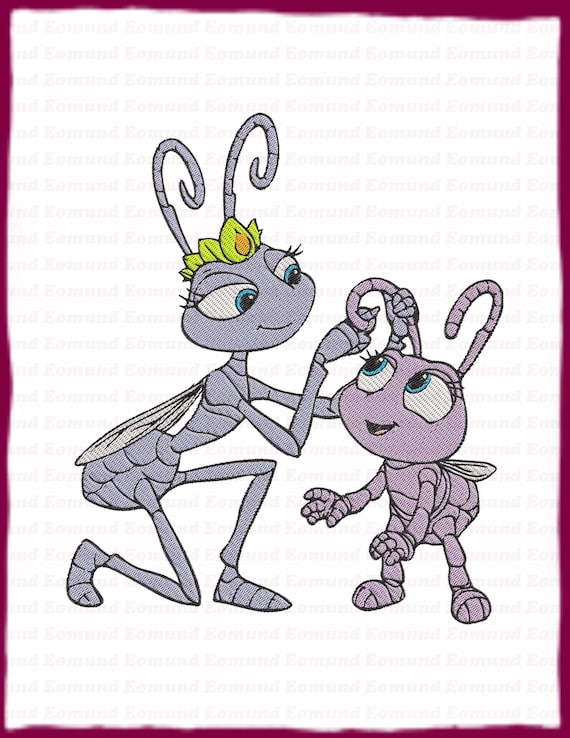 Princess Atta With Dot A Bugs Life Filled Embroidery Design 2 - Etsy
