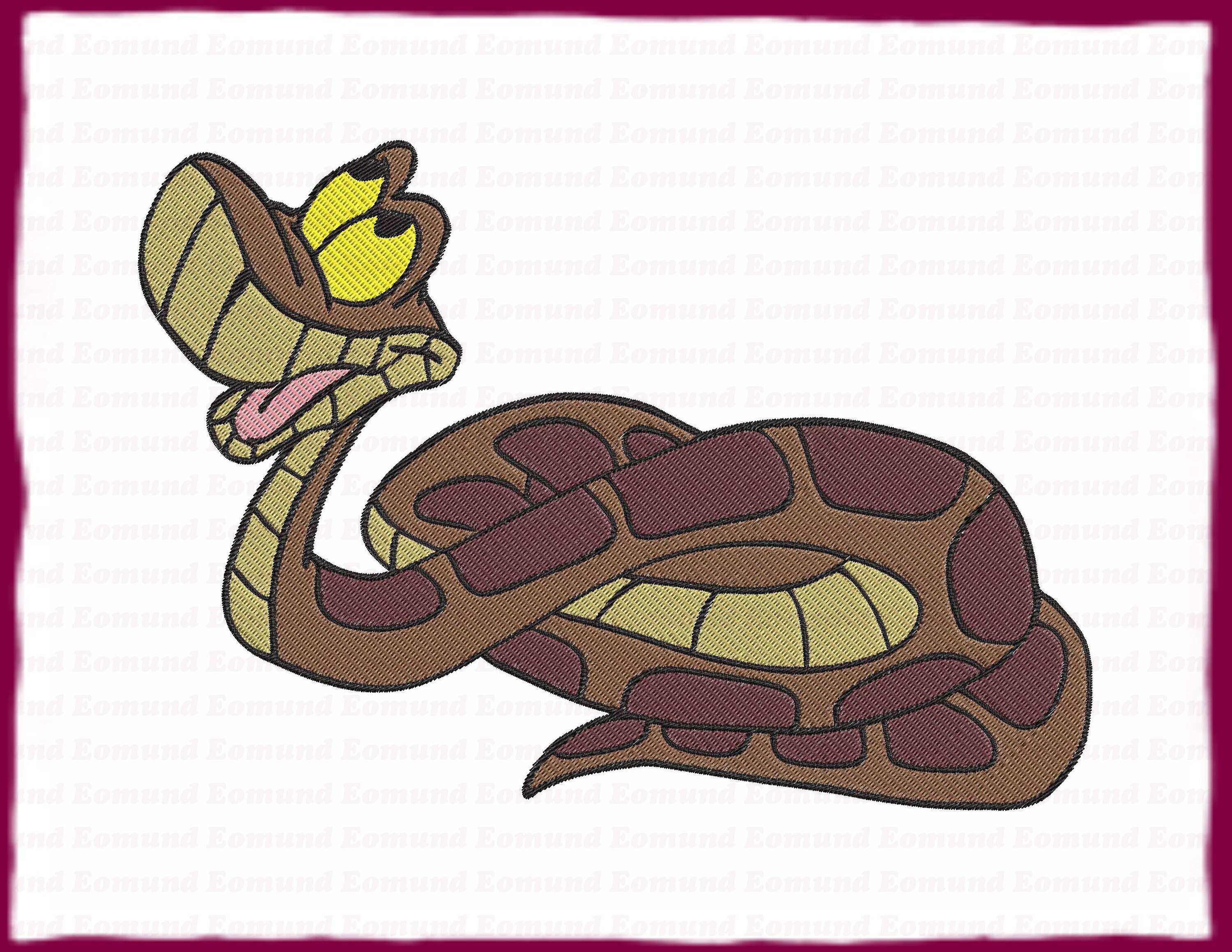 Kaa Jungle Cubs Fill Embroidery Design 2 Instant Download - Etsy