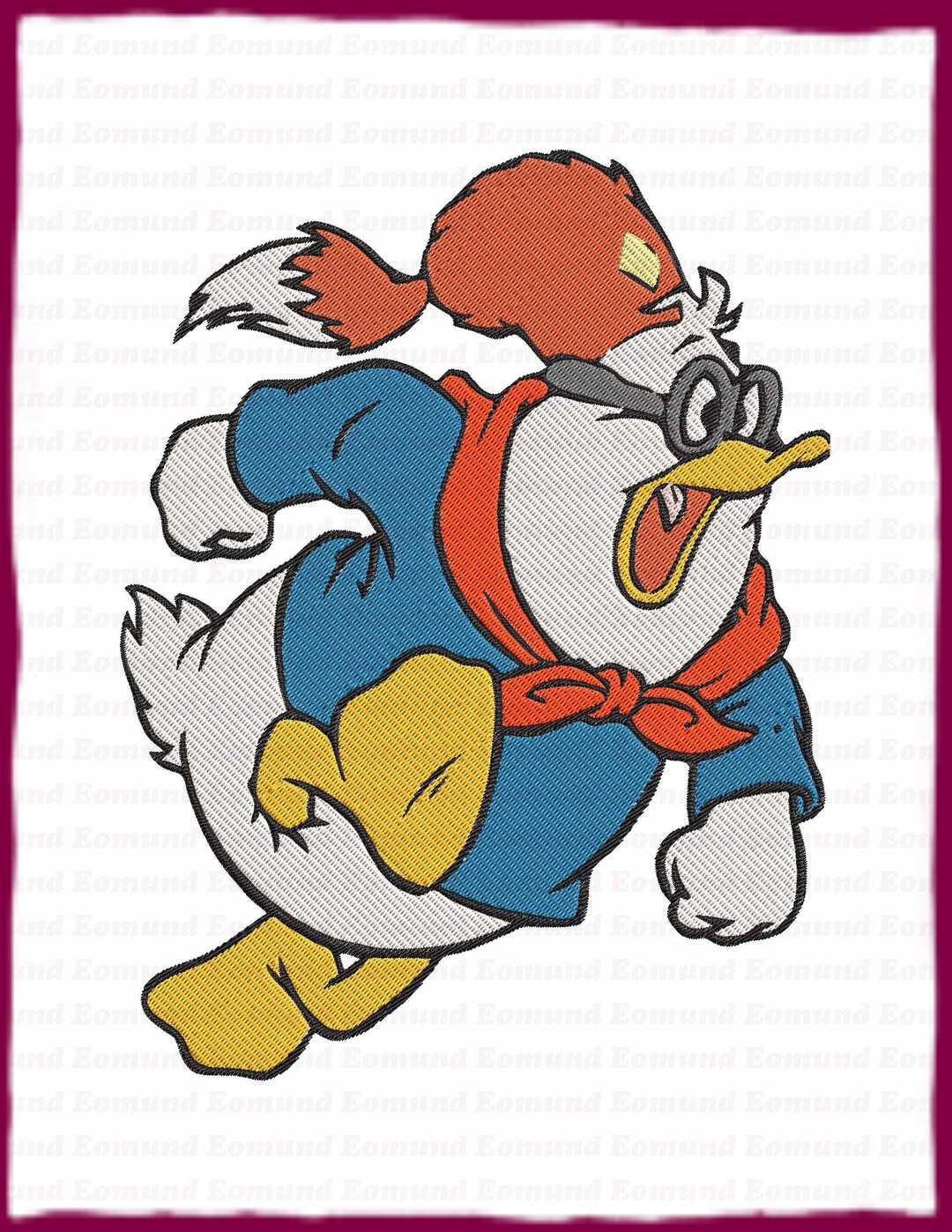 Doofus Drake Ducktales Fill Embroidery Design 4 Instant Download - Etsy